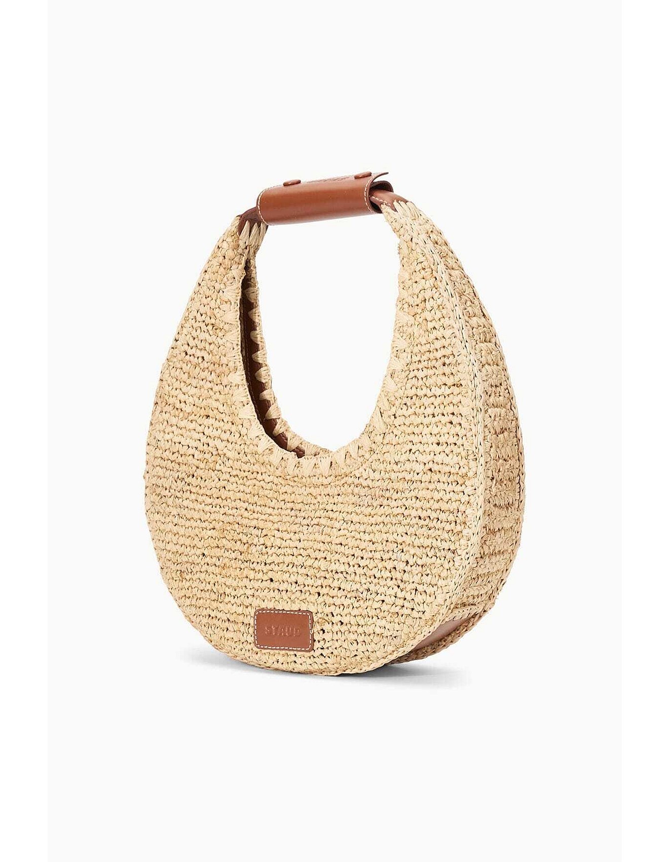 Staud Raffia Moon Bag | David Jones