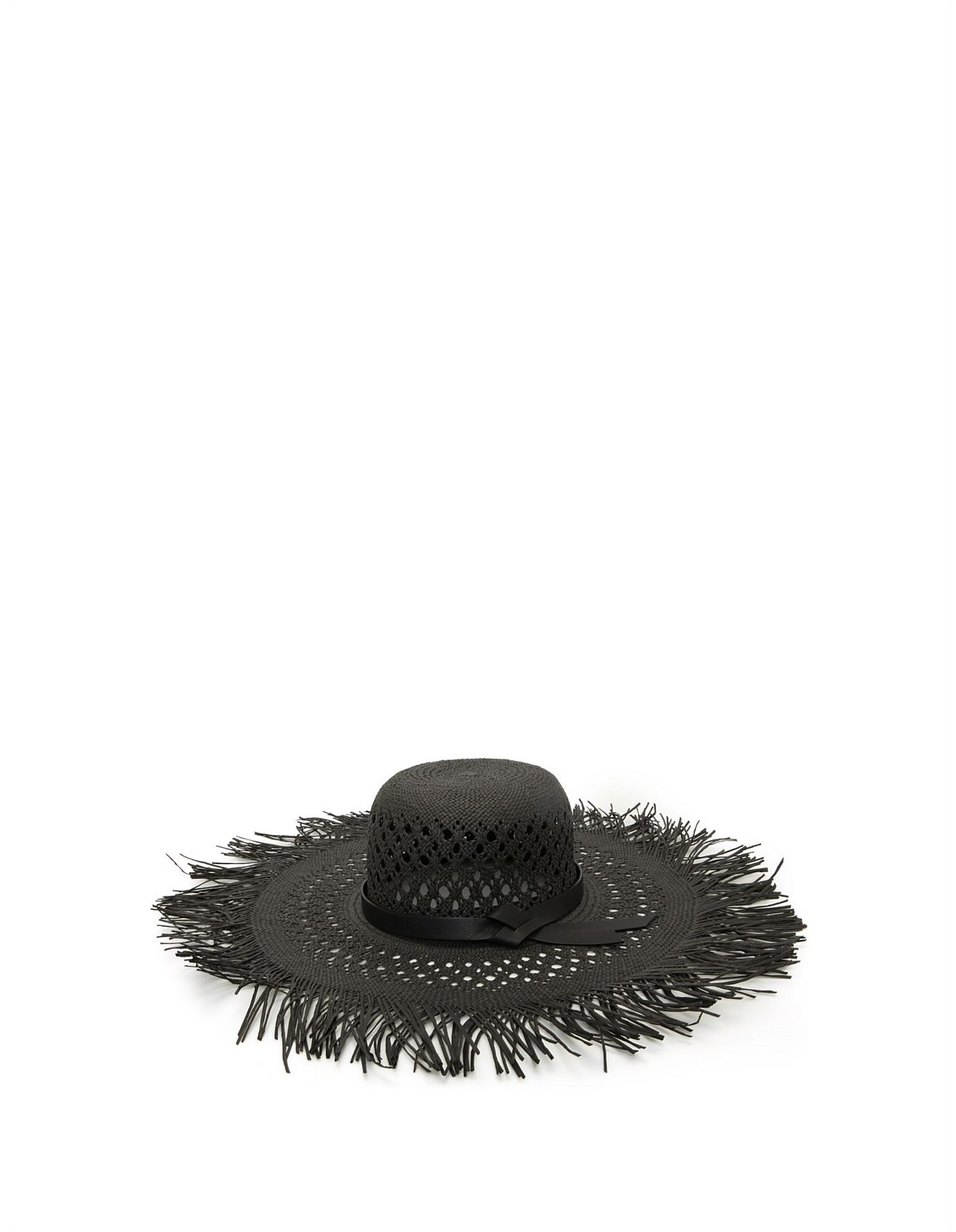 Milana Open Braid Frayed Edge Hat | David Jones