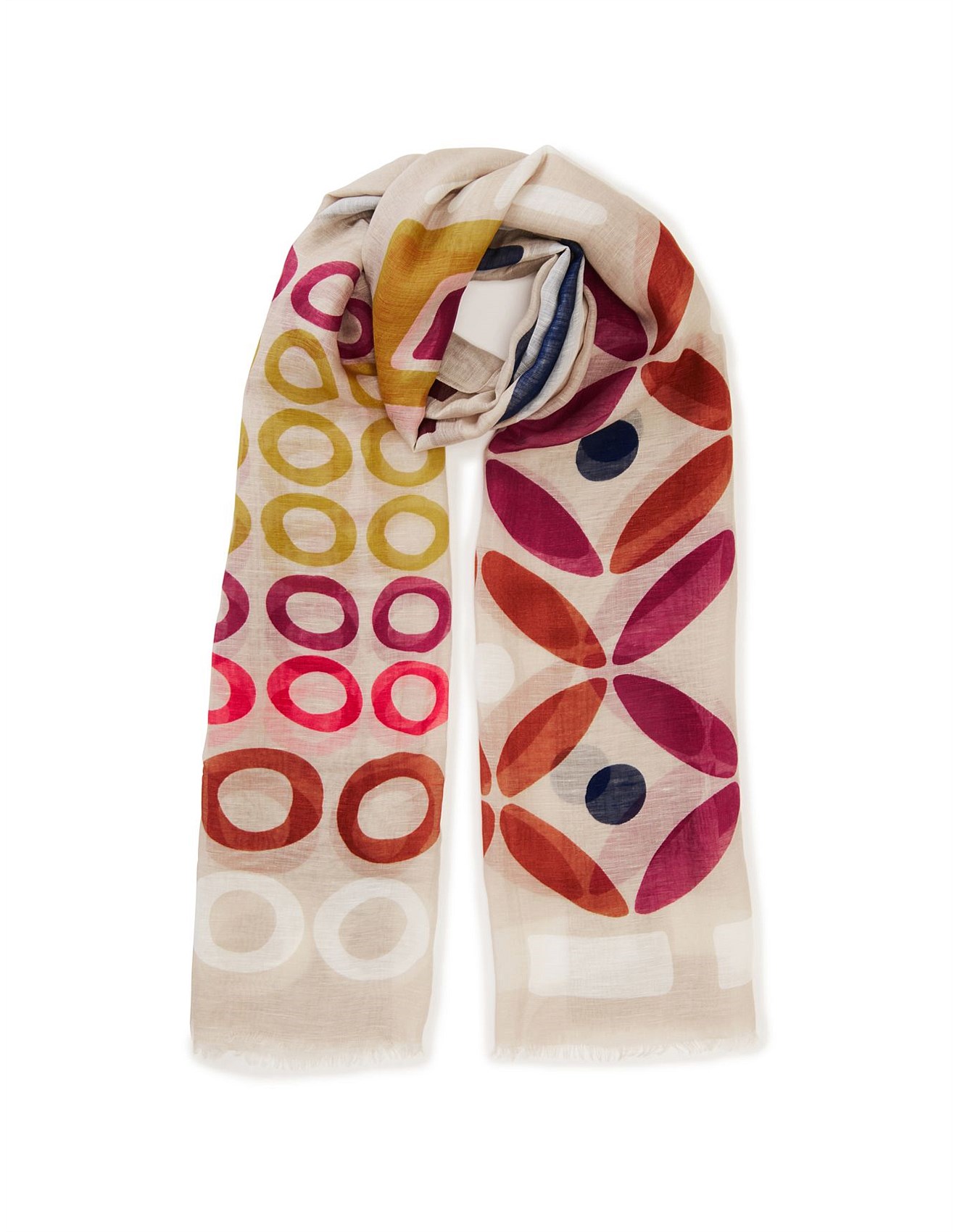 Milana Patterned Silk Modal Scarf 70 X 200 | David Jones