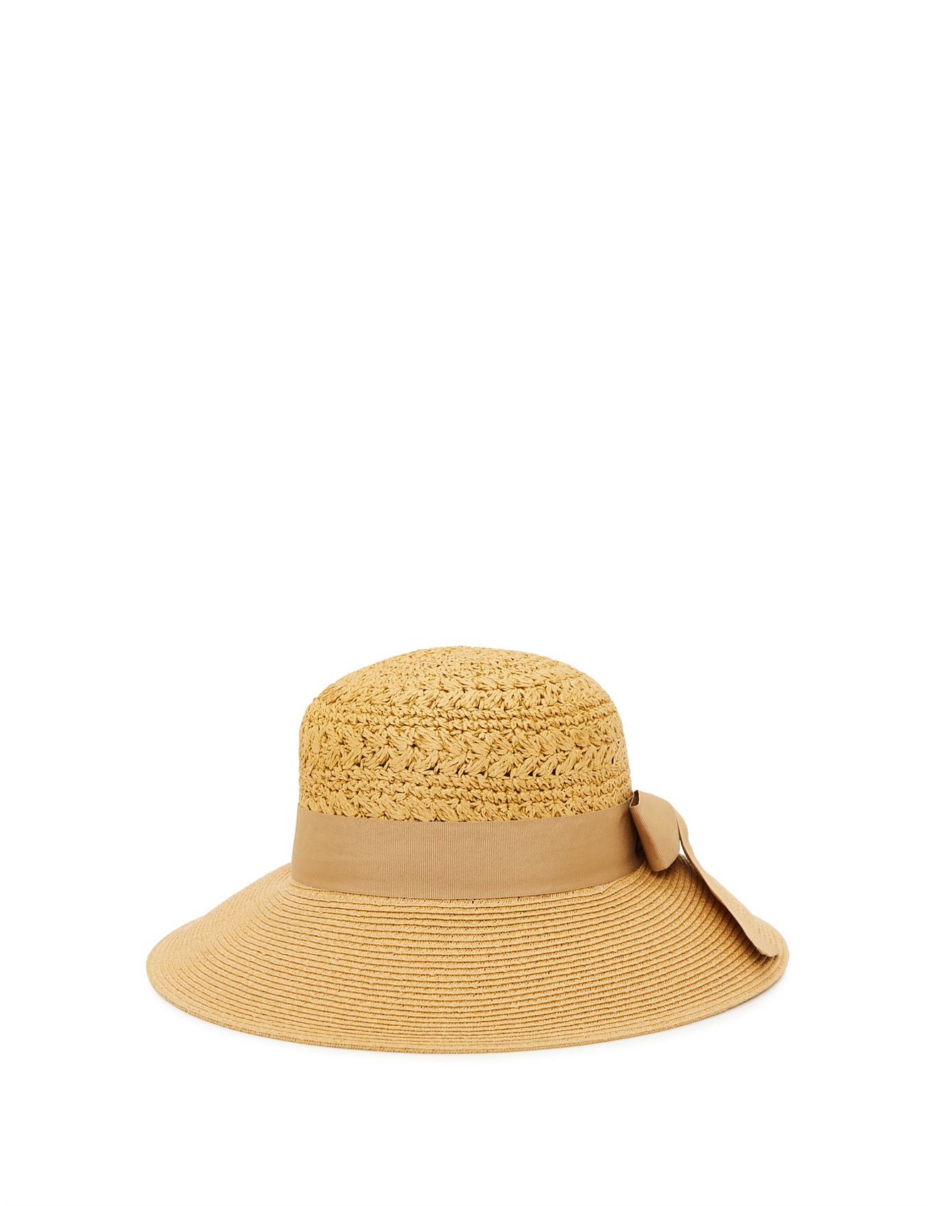 Milana Textured Crown Sun Hat | David Jones
