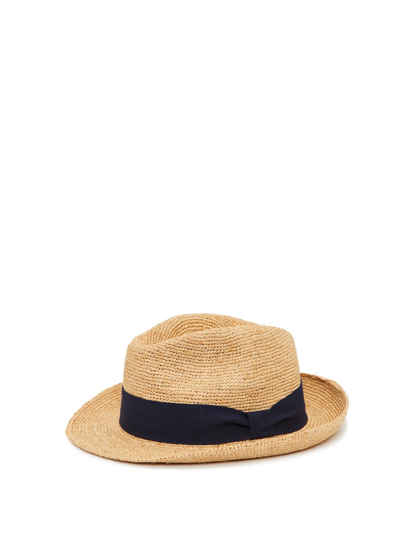 Milana Raffia Short Brim Fedora | David Jones