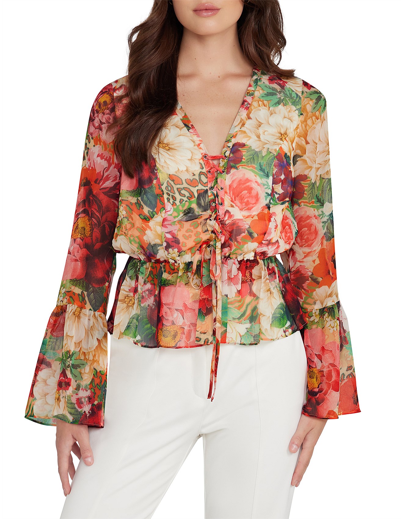 Guess Long Sleeve Demi Top | David Jones