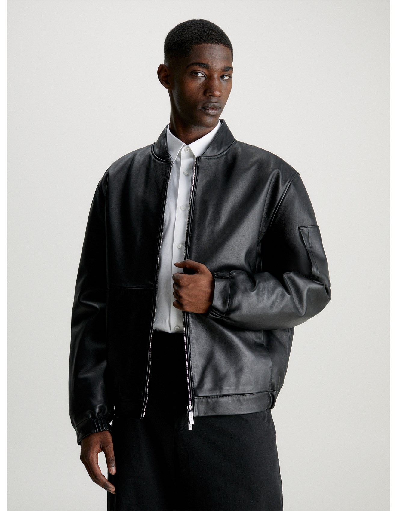 Calvin Klein Lamb Nappa Hero Bomber | David Jones