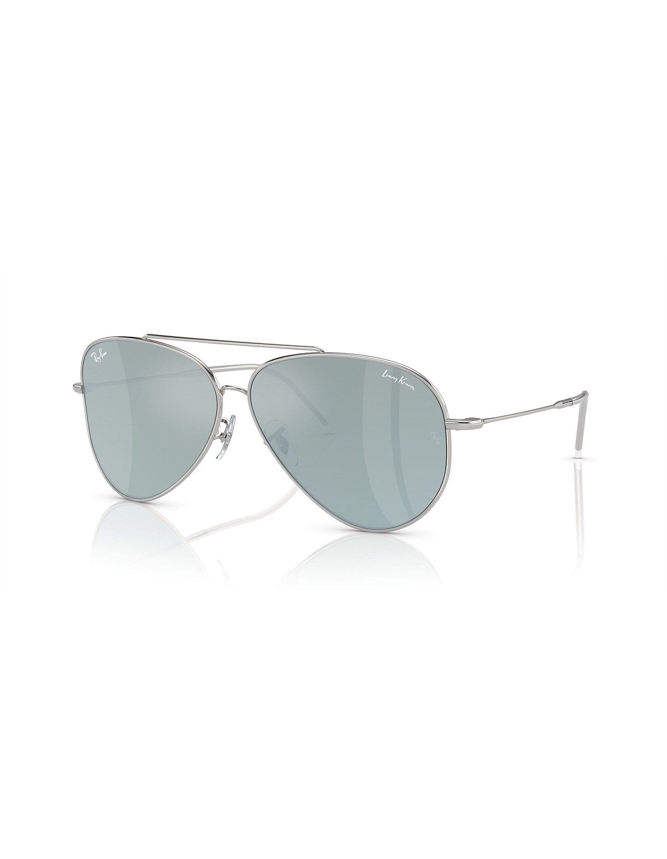 Ray-ban Aviator Reverse Pilot Silver Sunglasses | David Jones