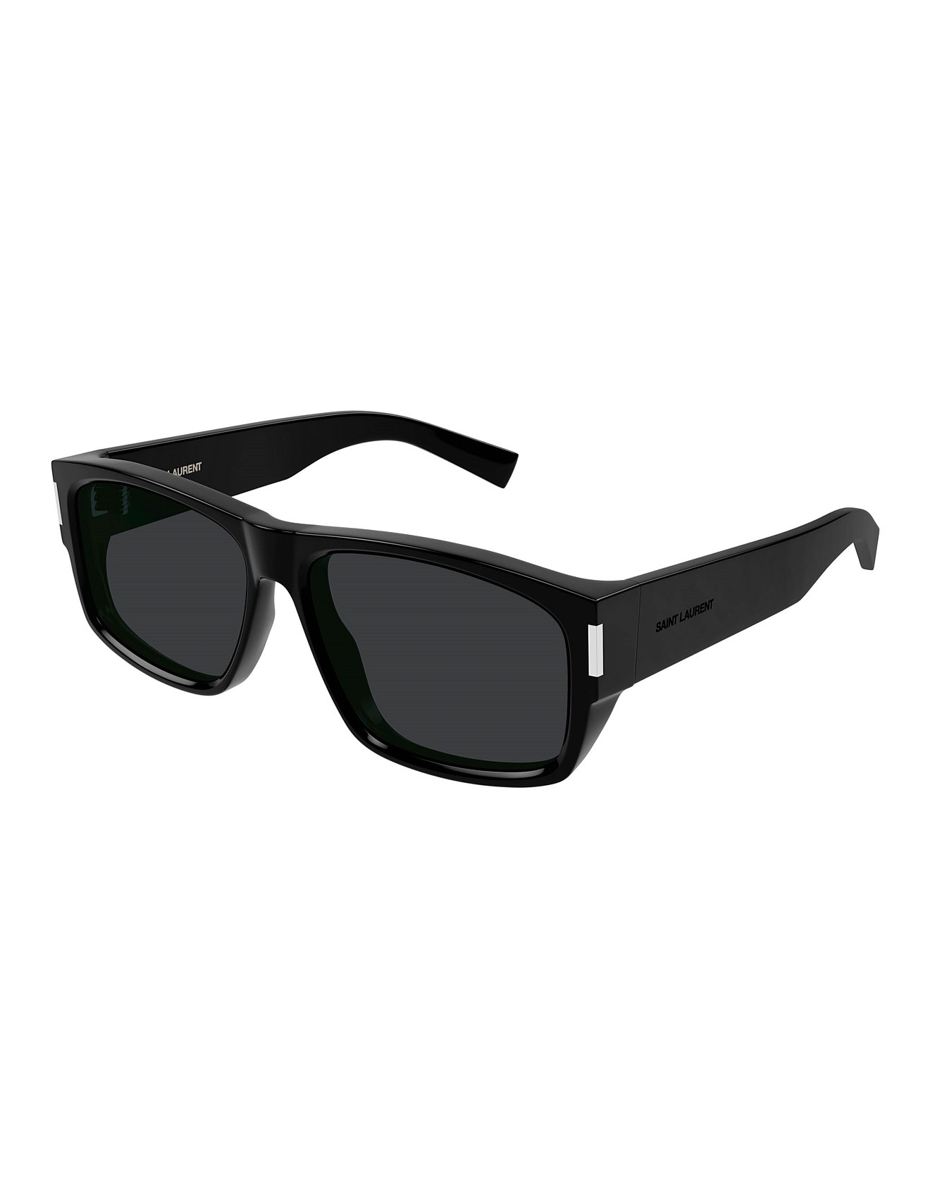 Saint Laurent Black Rectangle Sunglasses | David Jones