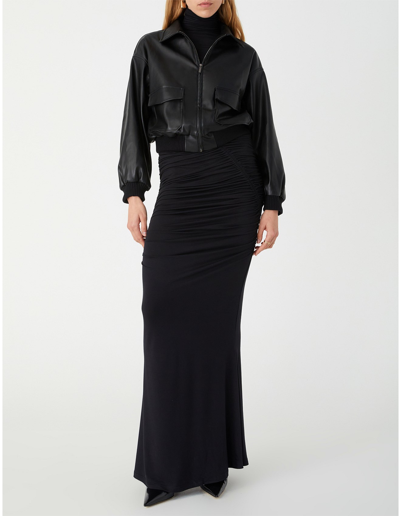 Misha Jeremiah Faux Leather Jacket | David Jones