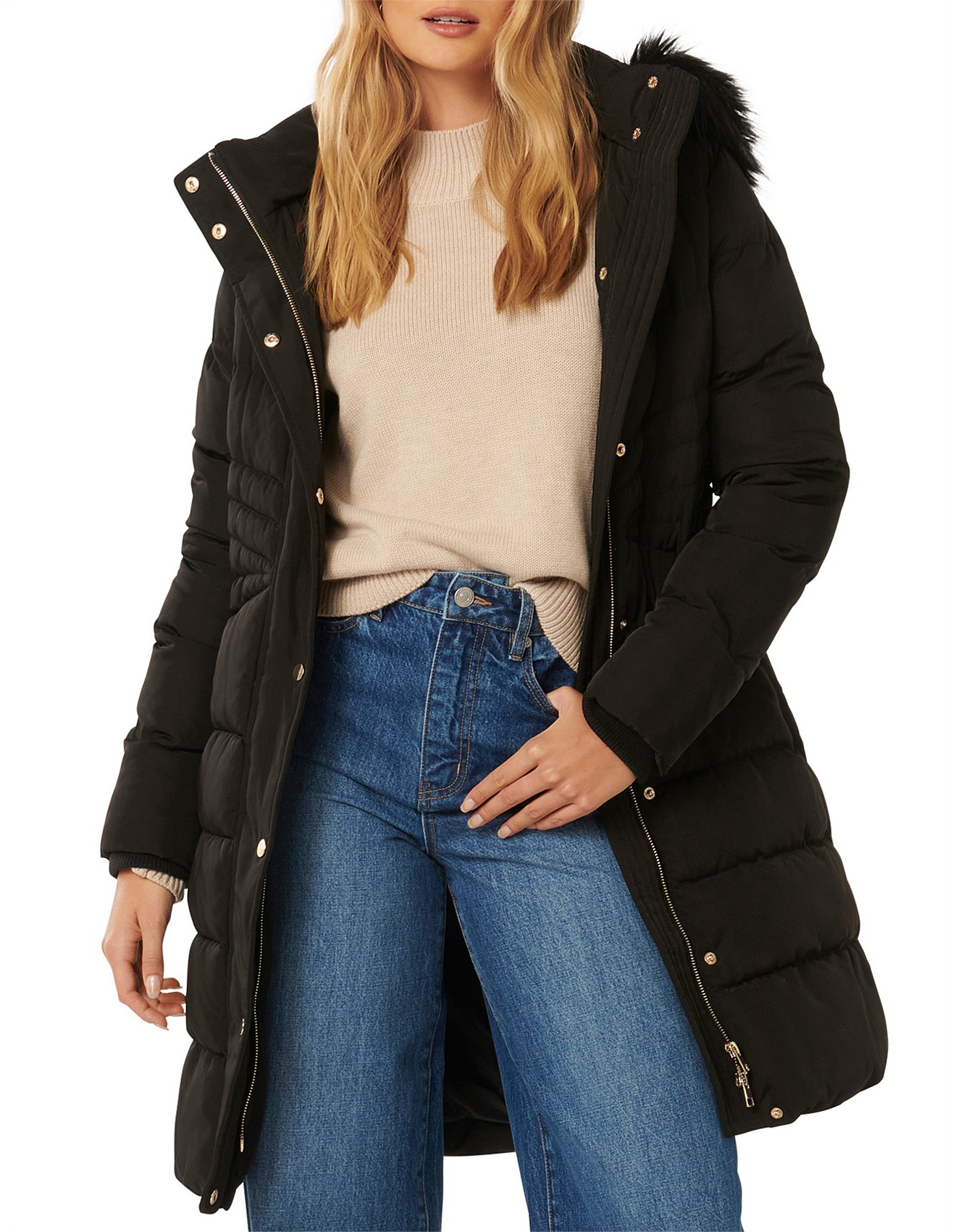 Forever New Ariana Belted Puffer Jacket | David Jones