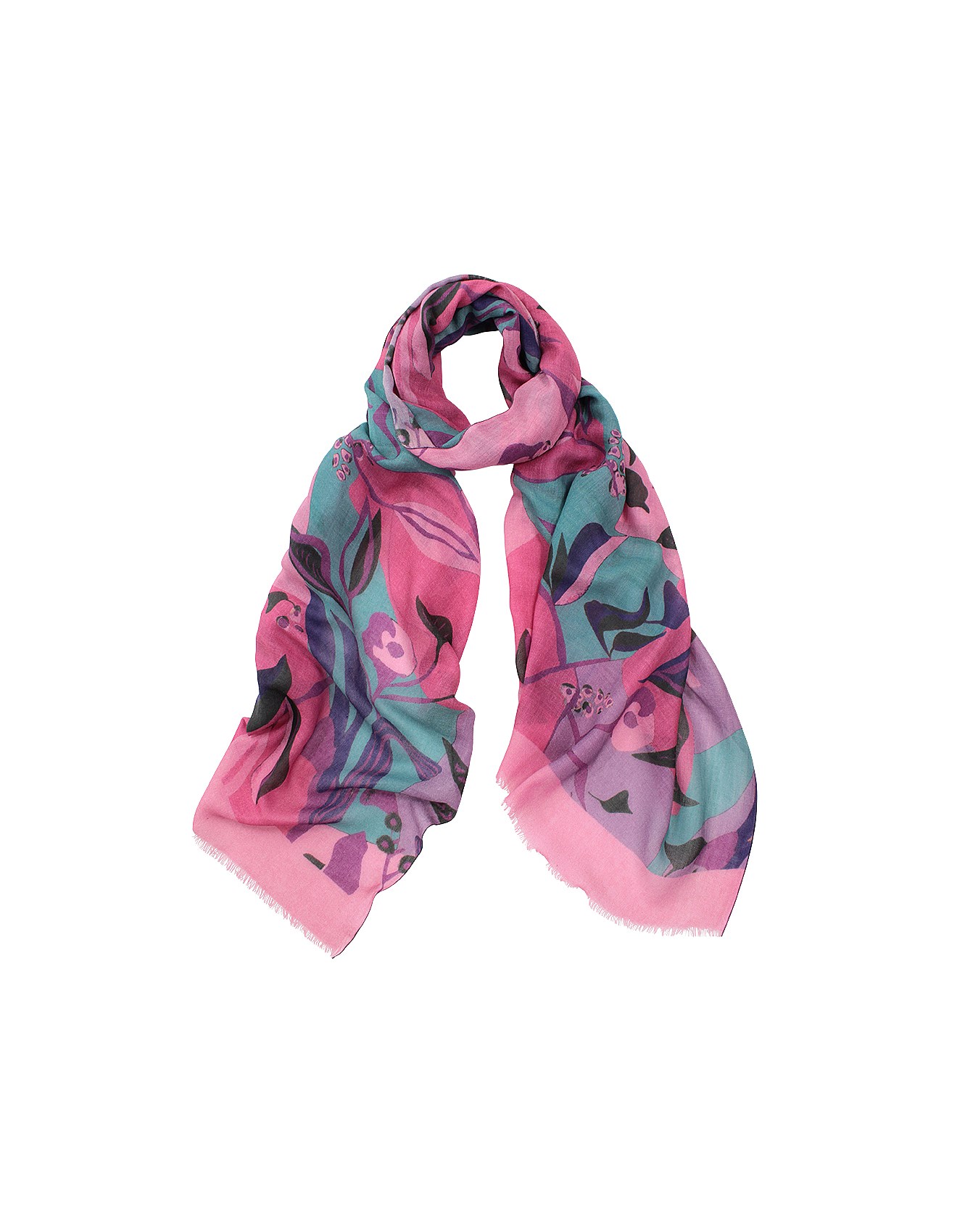 D Lux Ambrose Print Oblong Scarf With Fringes (boxed) | David Jones