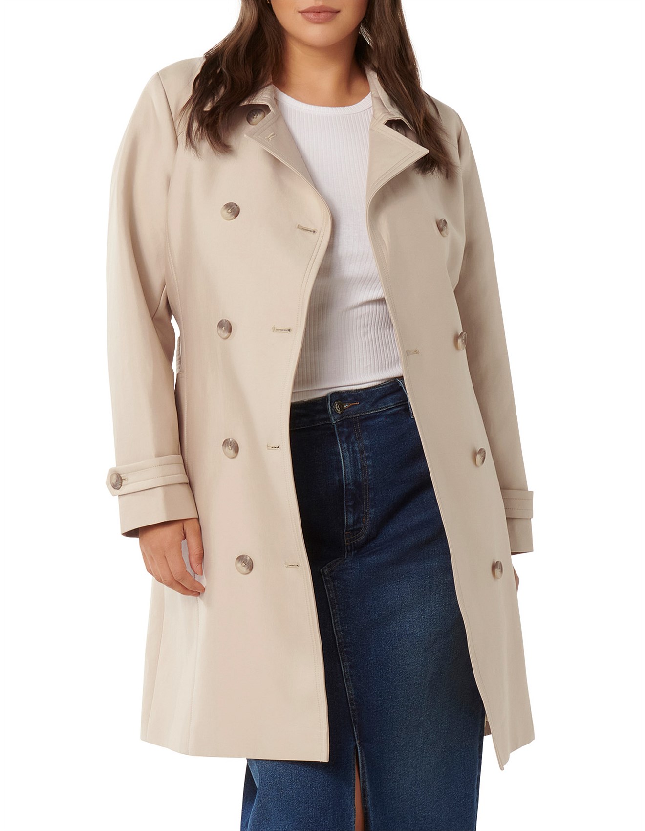 Forever New Alicia Curve Short Trench Coat | David Jones
