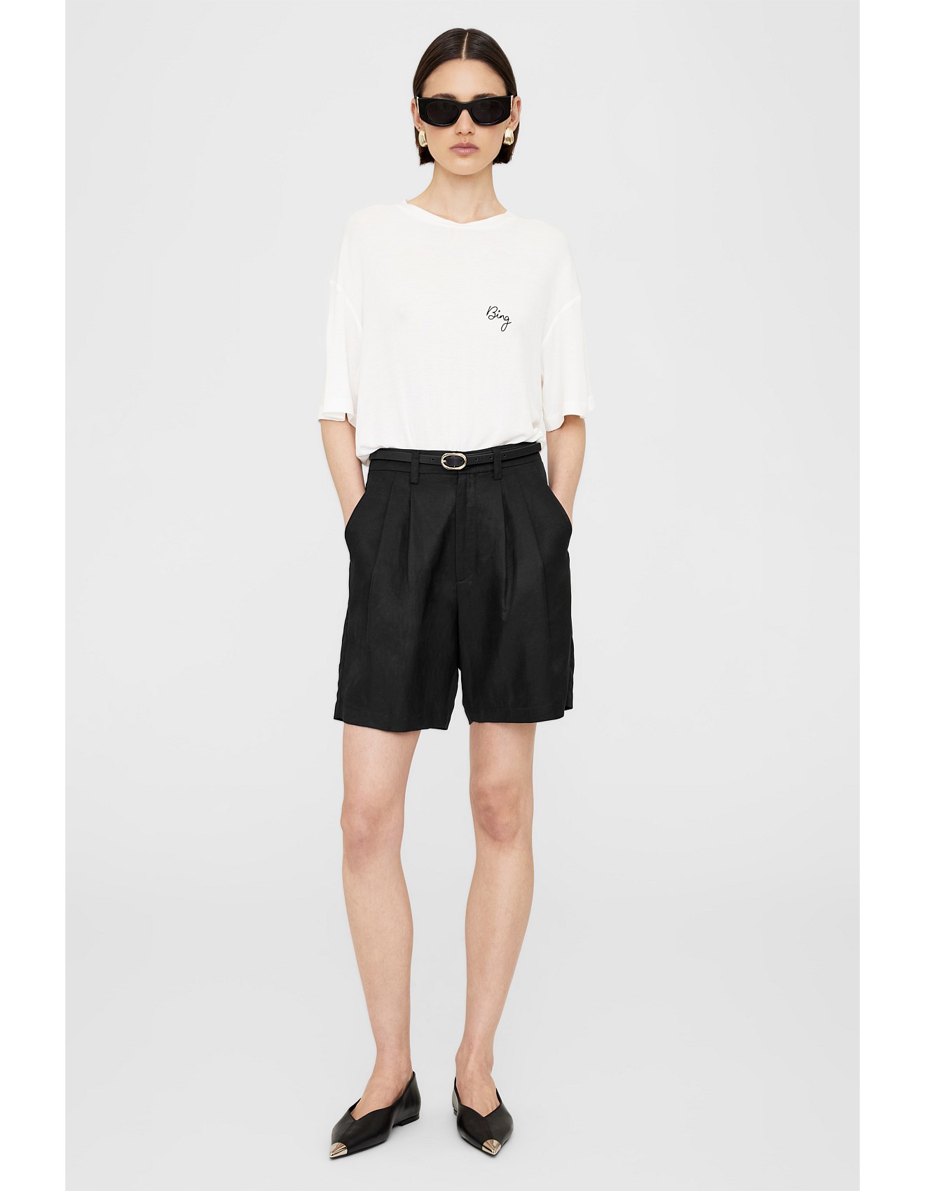 Anine Bing Louis Bing T-shirt Ivory | David Jones