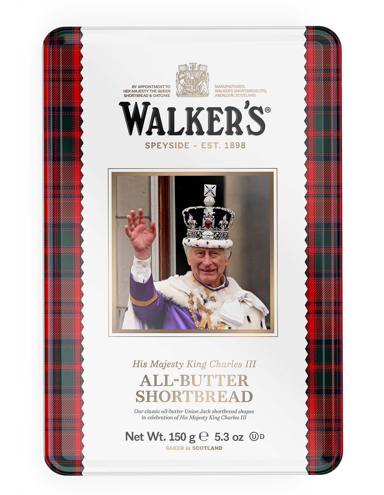 Walkers King Charles Iii All Butter Shortbread Tin 150g | David Jones