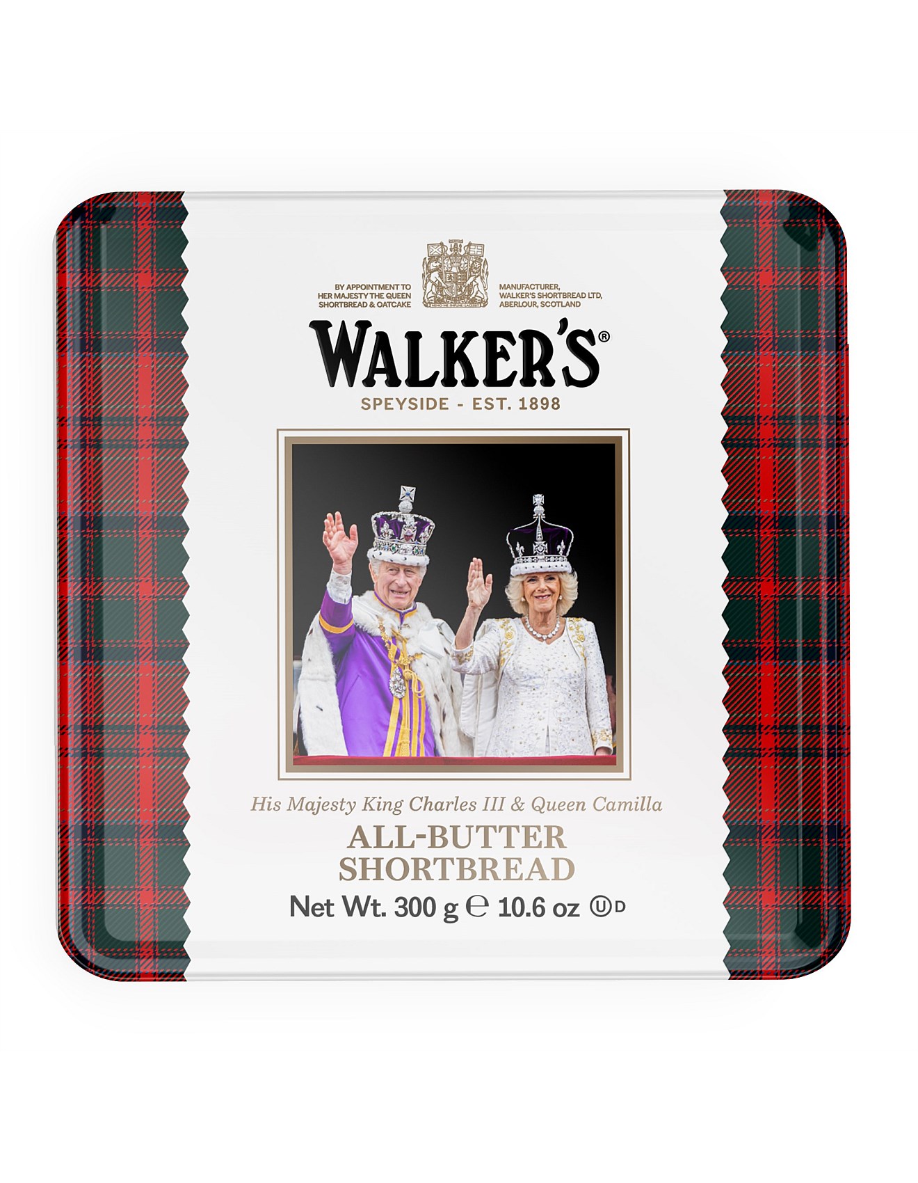 Walkers King Charles Iii & Queen Camilla Shortbread Tin 300g | David Jones
