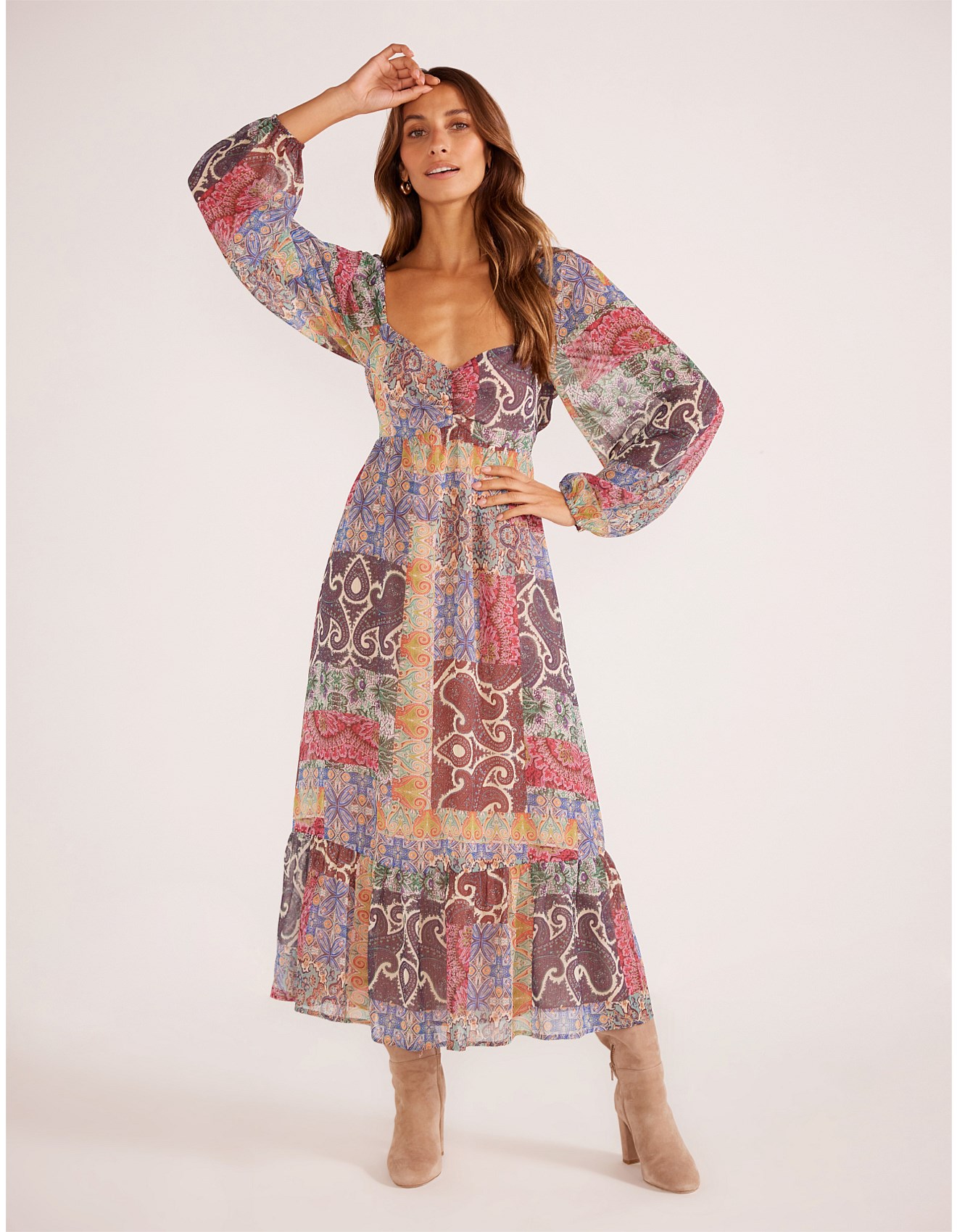 Minkpink Ciana Babydoll Midi Dress | David Jones