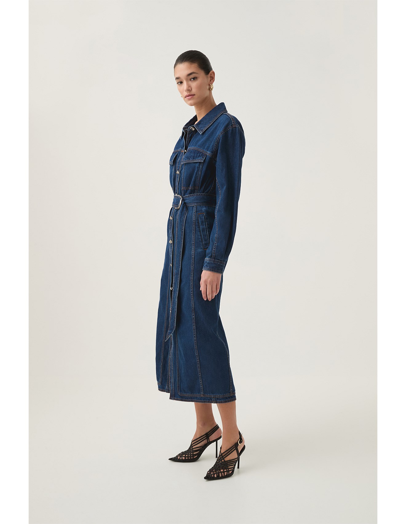 Aje Neo Denim Midi Dress | David Jones