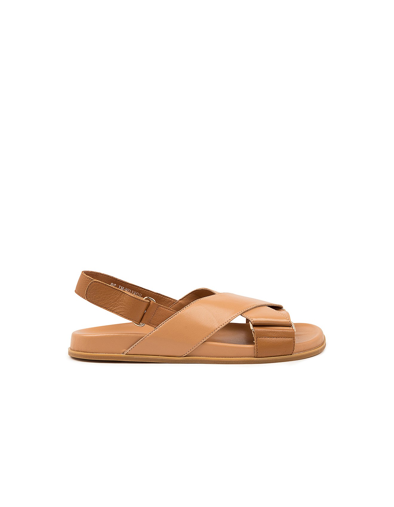 Midas Howlow Caramel Dark Tan Leather Sandals | David Jones