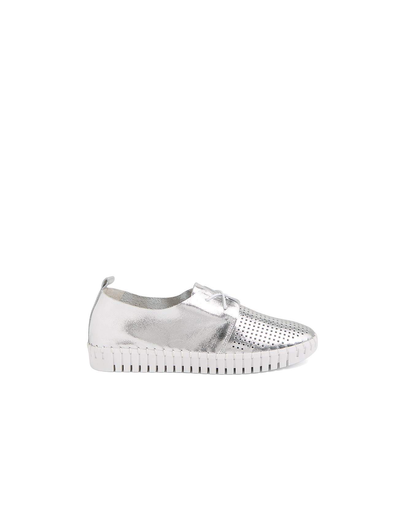Midas Husto Silver Leather Sneakers | David Jones