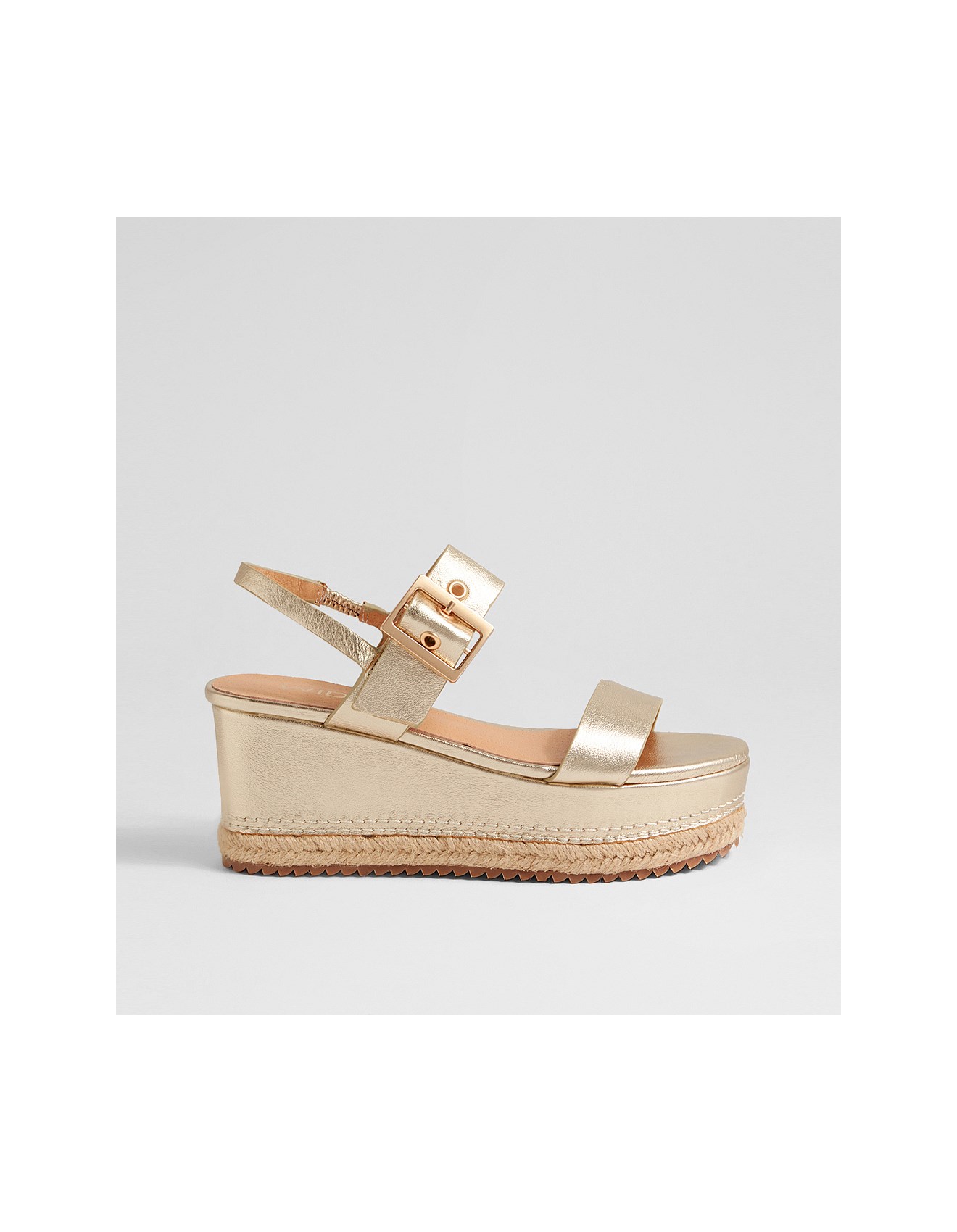 Midas Nestli Pale Gold Leather Sandals | David Jones