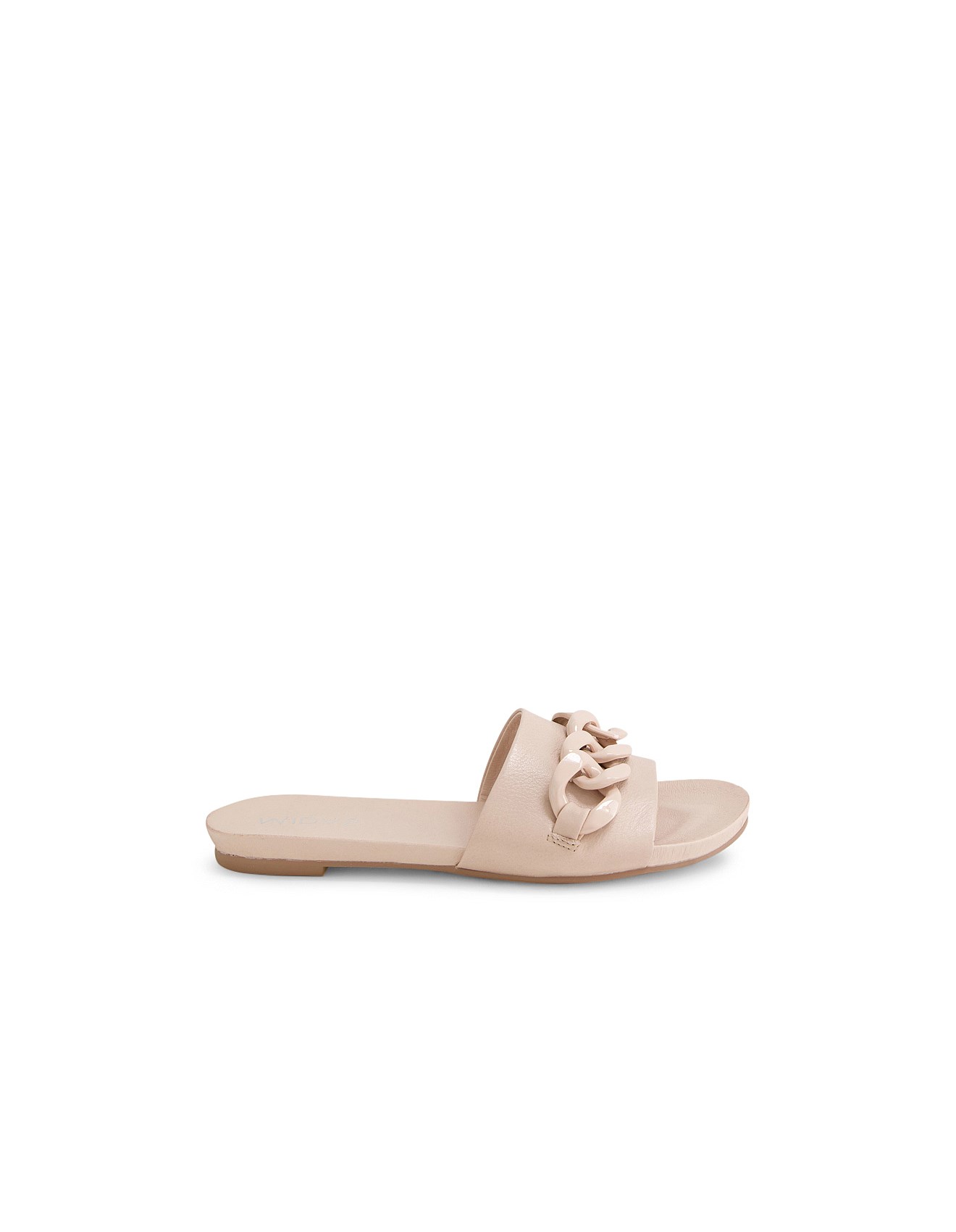 Midas Jimble Rose Leather Slides | David Jones