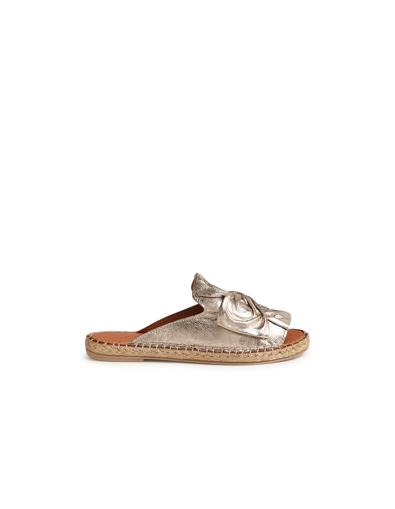 Midas Pearli Pewter Leather Espadrilles | David Jones