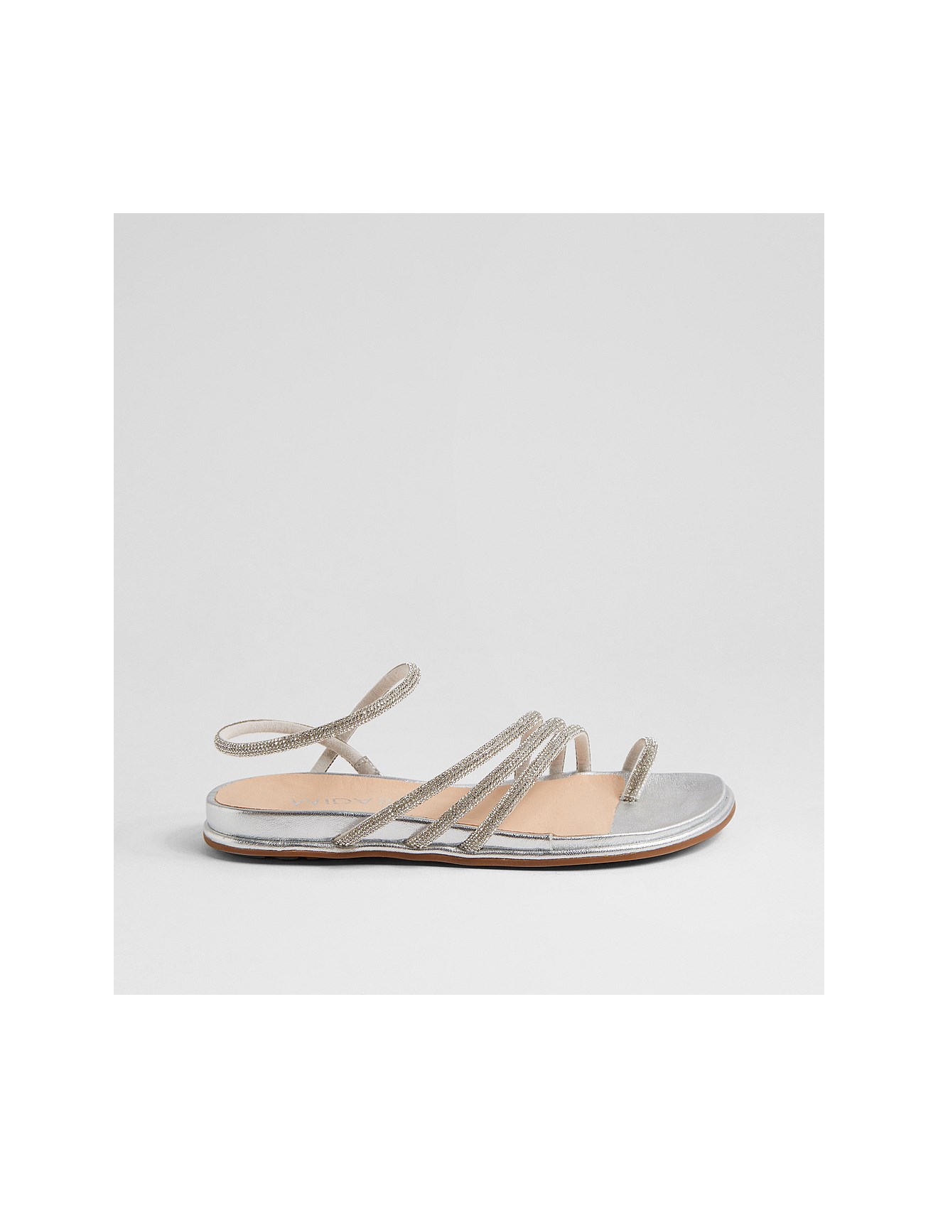 Midas Birdie Silver Jewel Fabric Sandals | David Jones