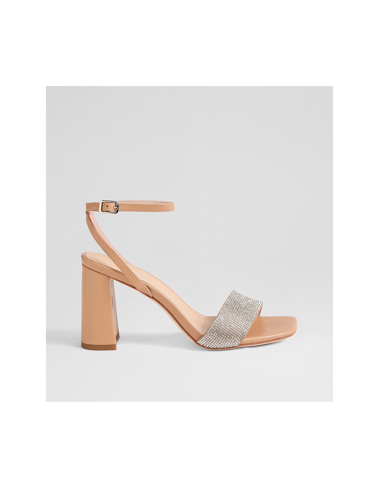 Midas Memms Nude Silver Jewels Leather Sandals | David Jones