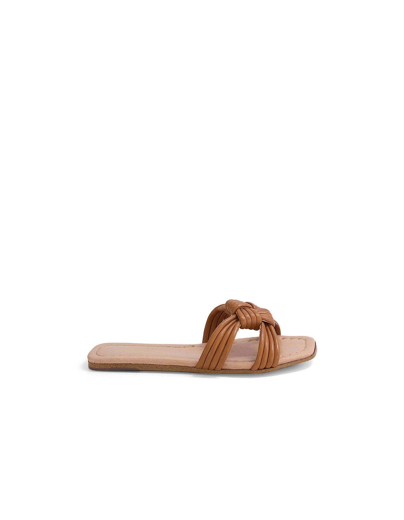 Midas Lacidy Dark Tan Leather Slides | David Jones