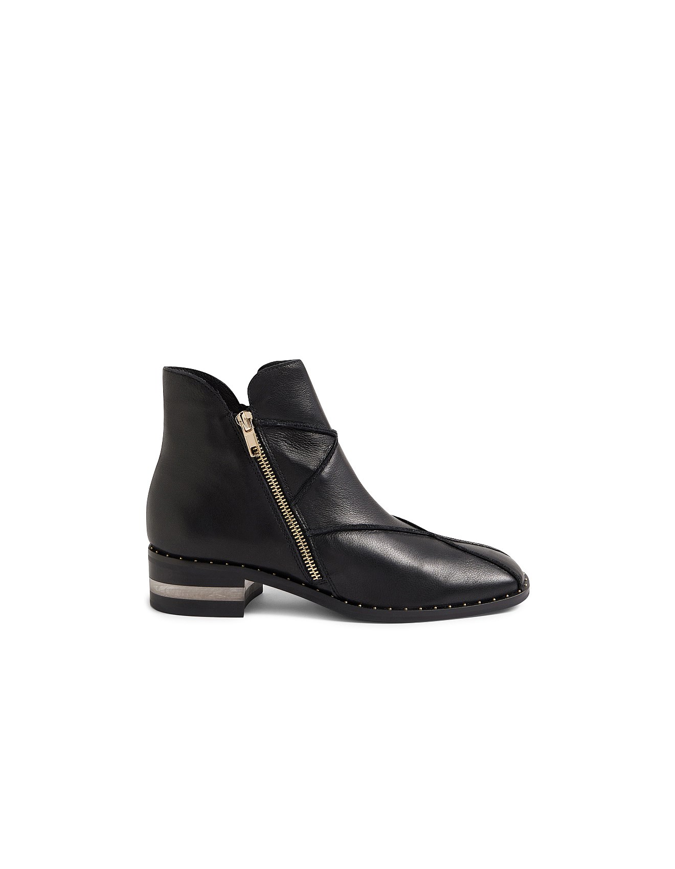 Midas Fosor Black Leather Ankle Boots | David Jones