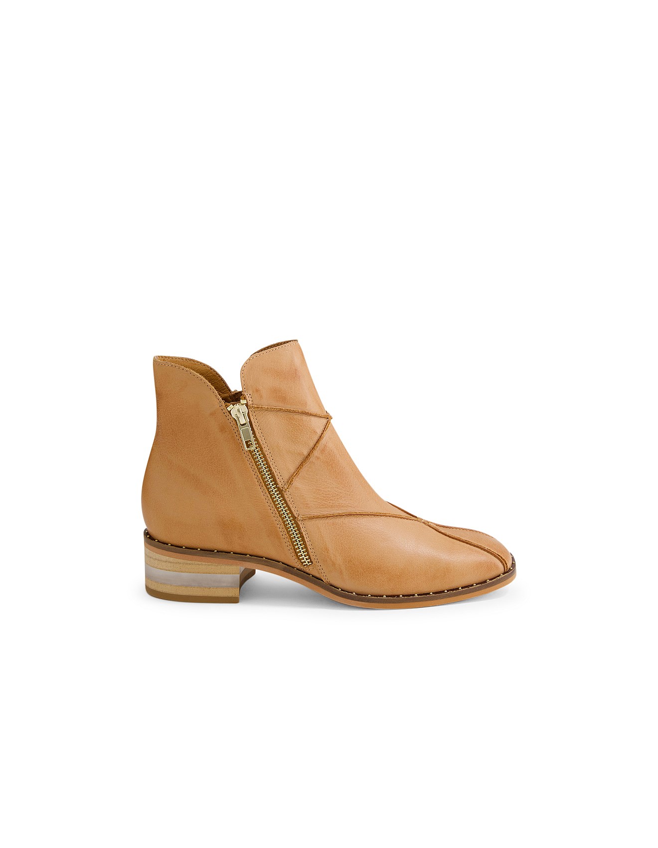 Midas Fosor Dark Tan Leather Ankle Boots | David Jones