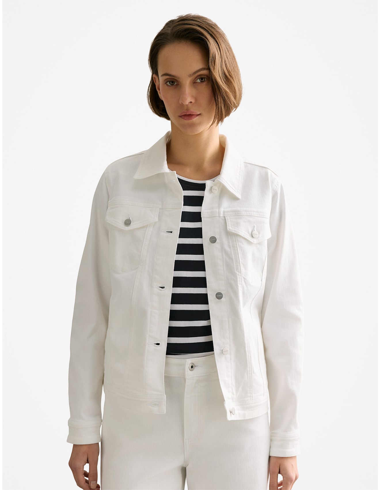 Trenery Australian Cotton Blend Classic Denim Jacket | David Jones