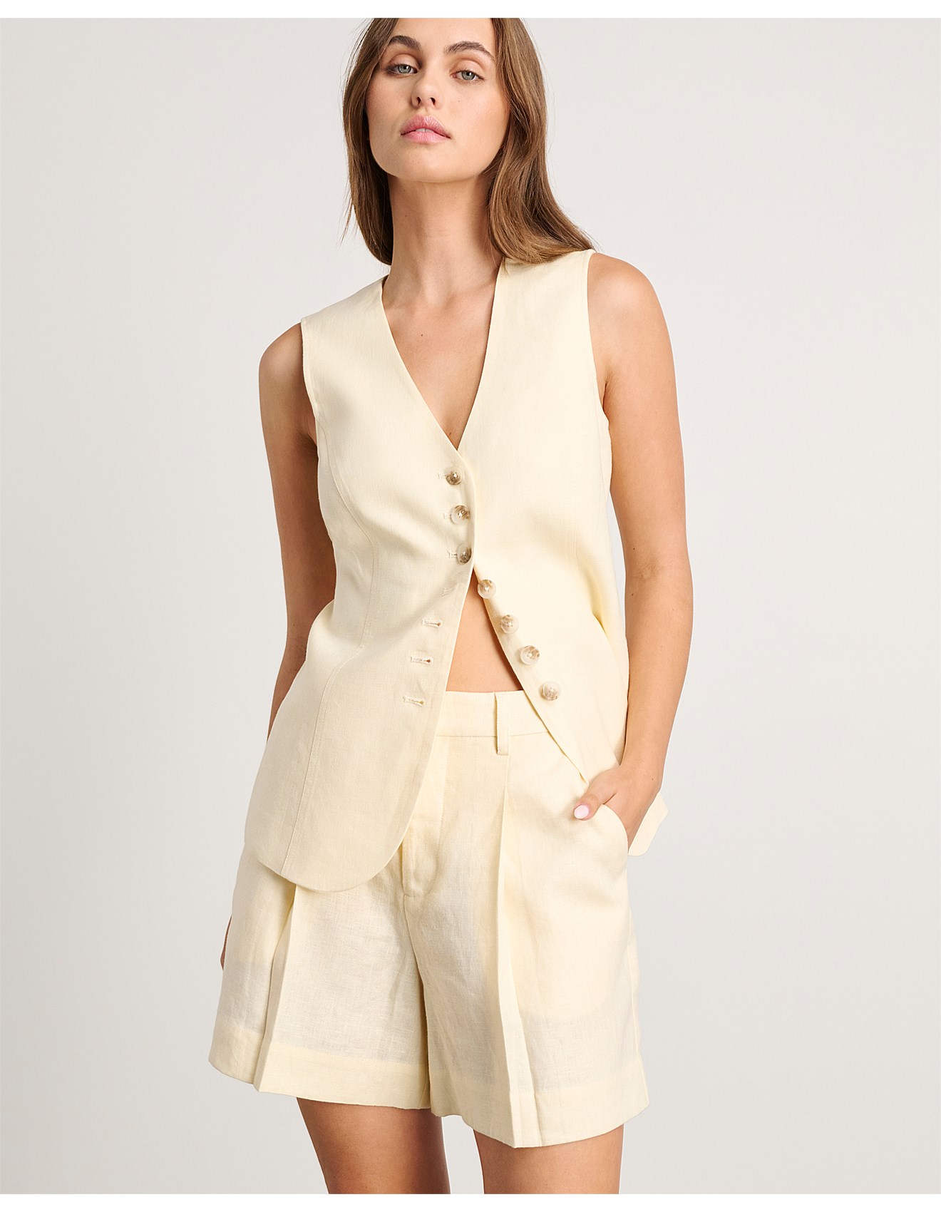 Jag Kayla Linen Vest | David Jones