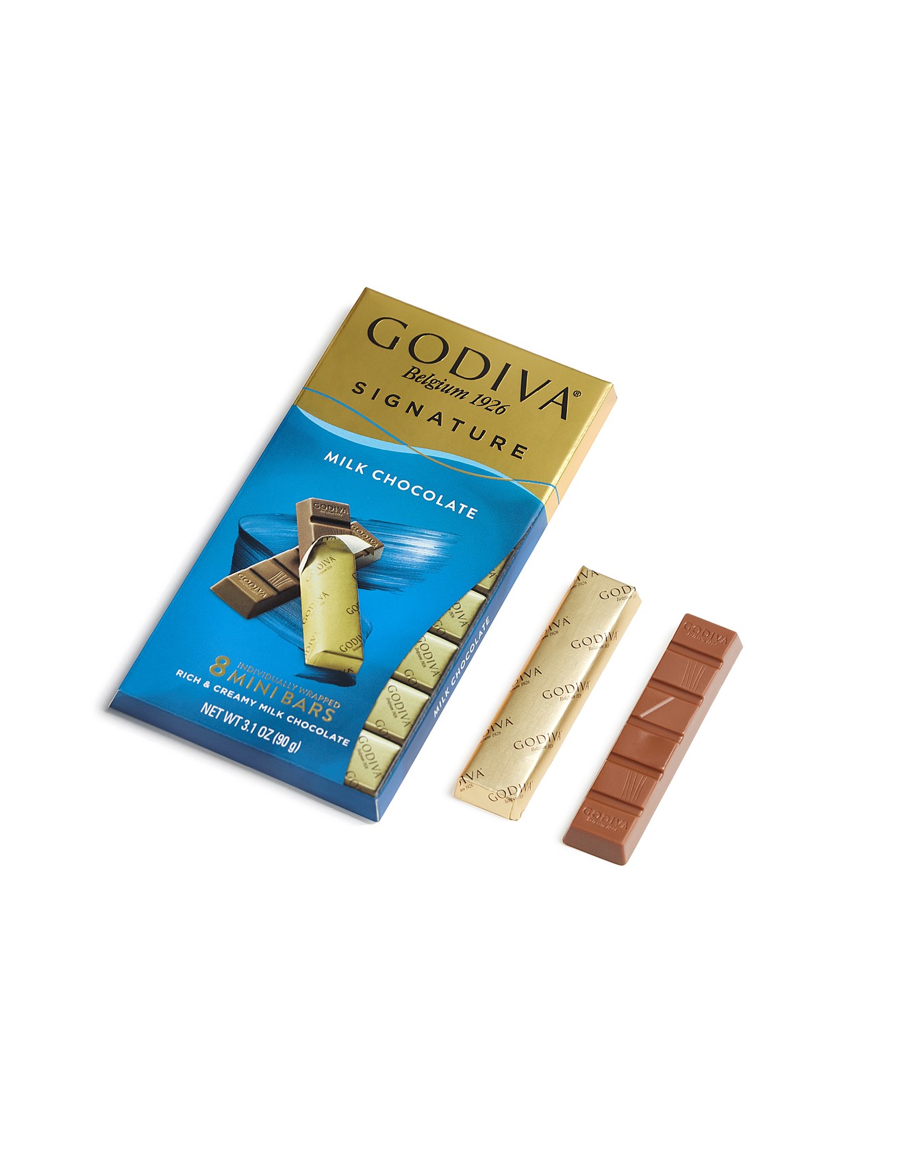 Godiva Godiva Signature Mini Bars Milk Chocolate 90g | David Jones