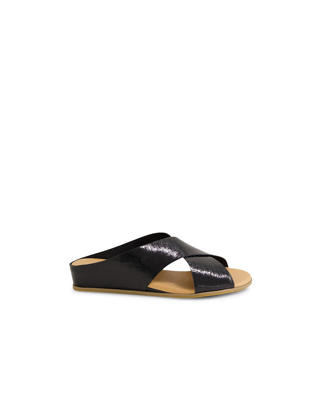Django & Juliette Harli Black Squares Metallic Leather Sandals | David ...
