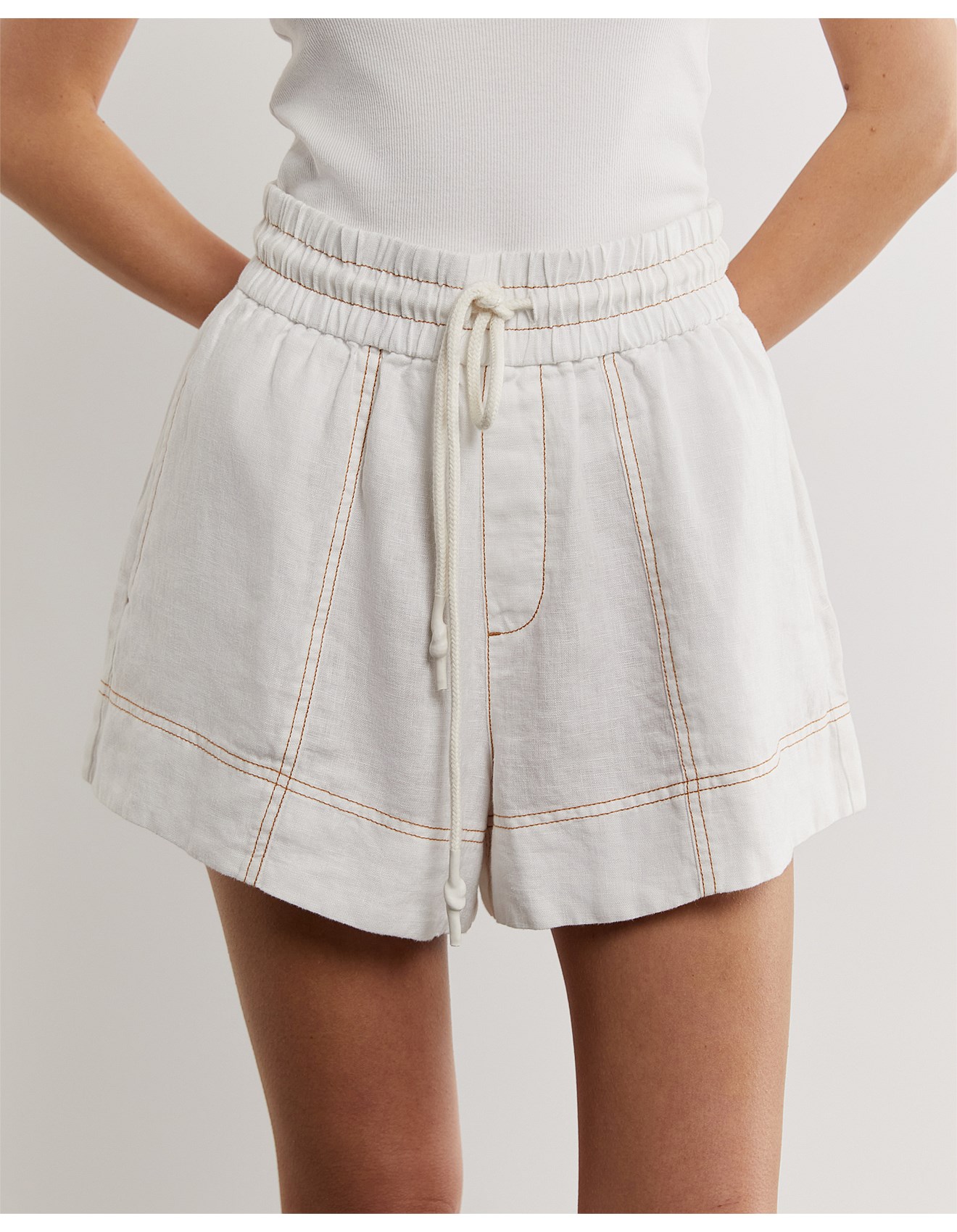 Jag Gigi Linen Pull On Short | David Jones