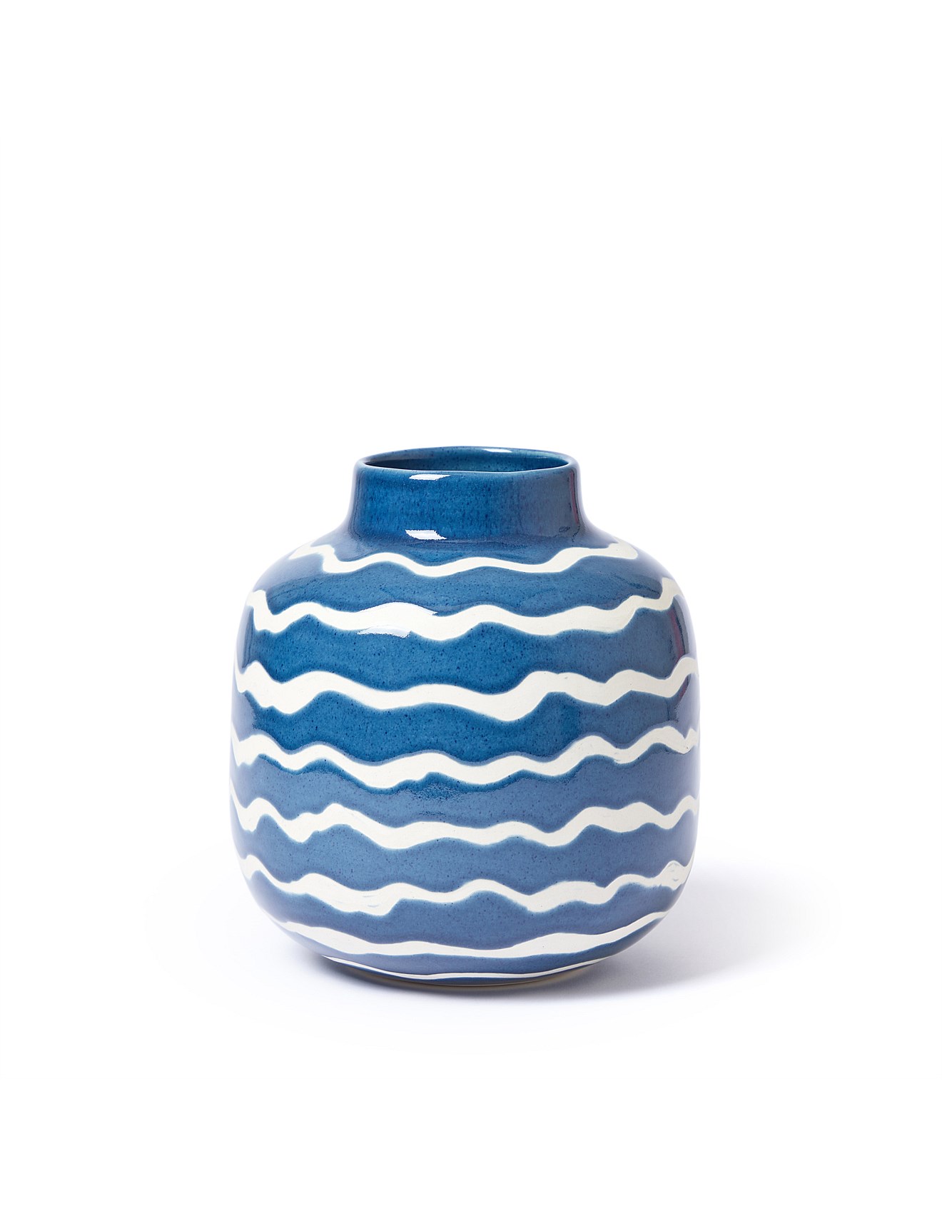 The Conran Shop Wiggle Sgraffito Vase Blue | David Jones