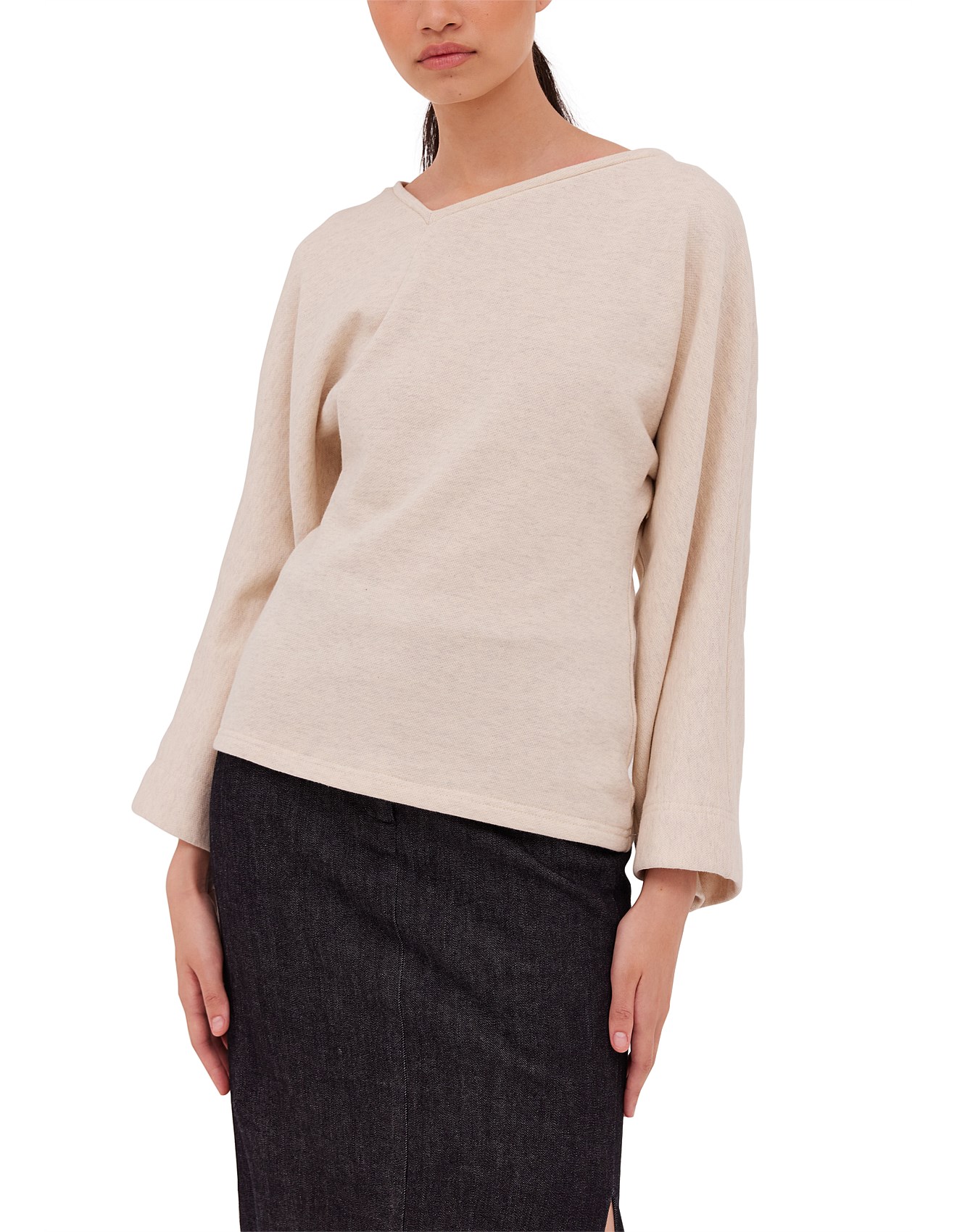 Bianca Spender Oat Terry Paloma Top | David Jones
