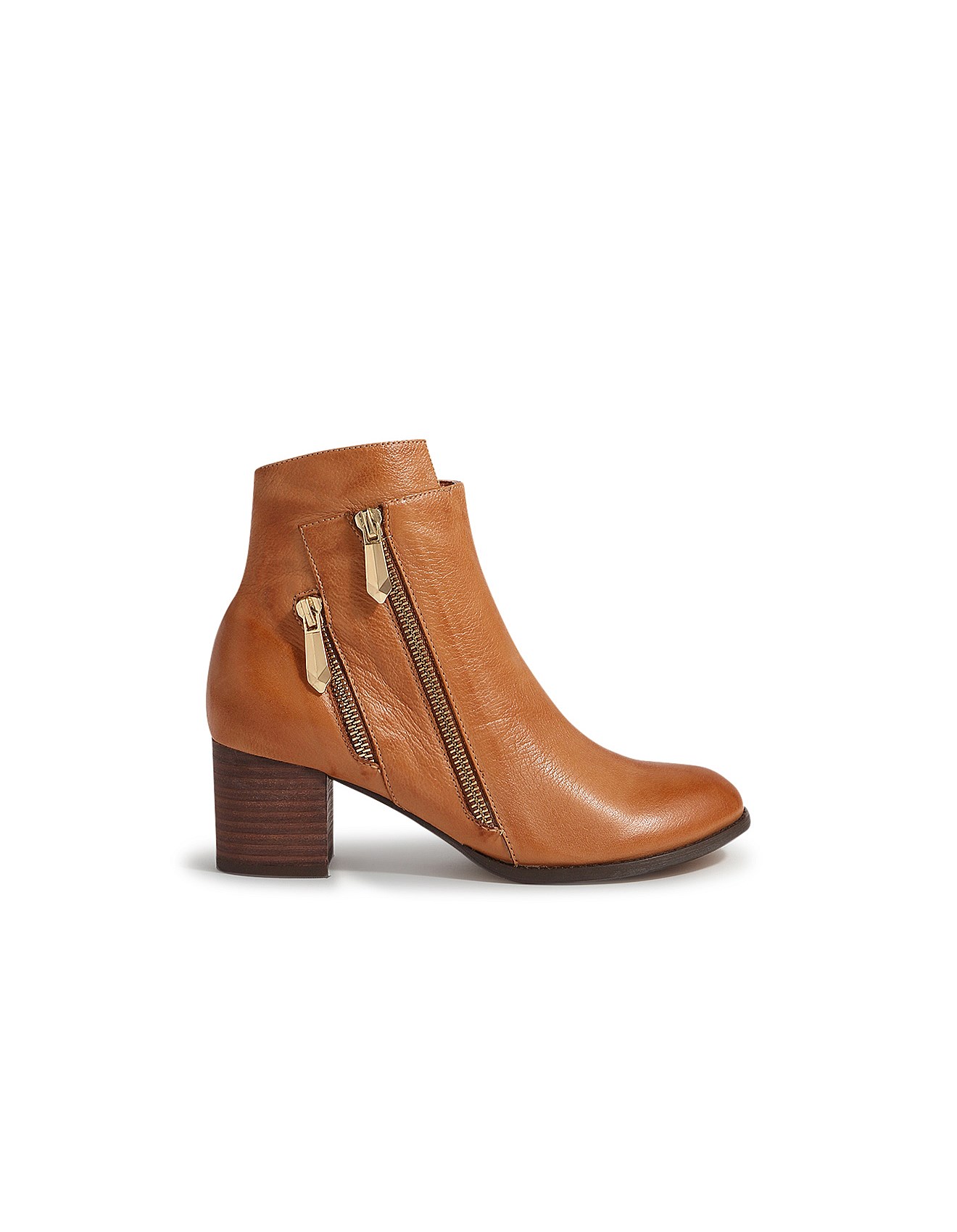 Django & Juliette Slaine New Tan Choc Leather Chelsea Boots | David Jones
