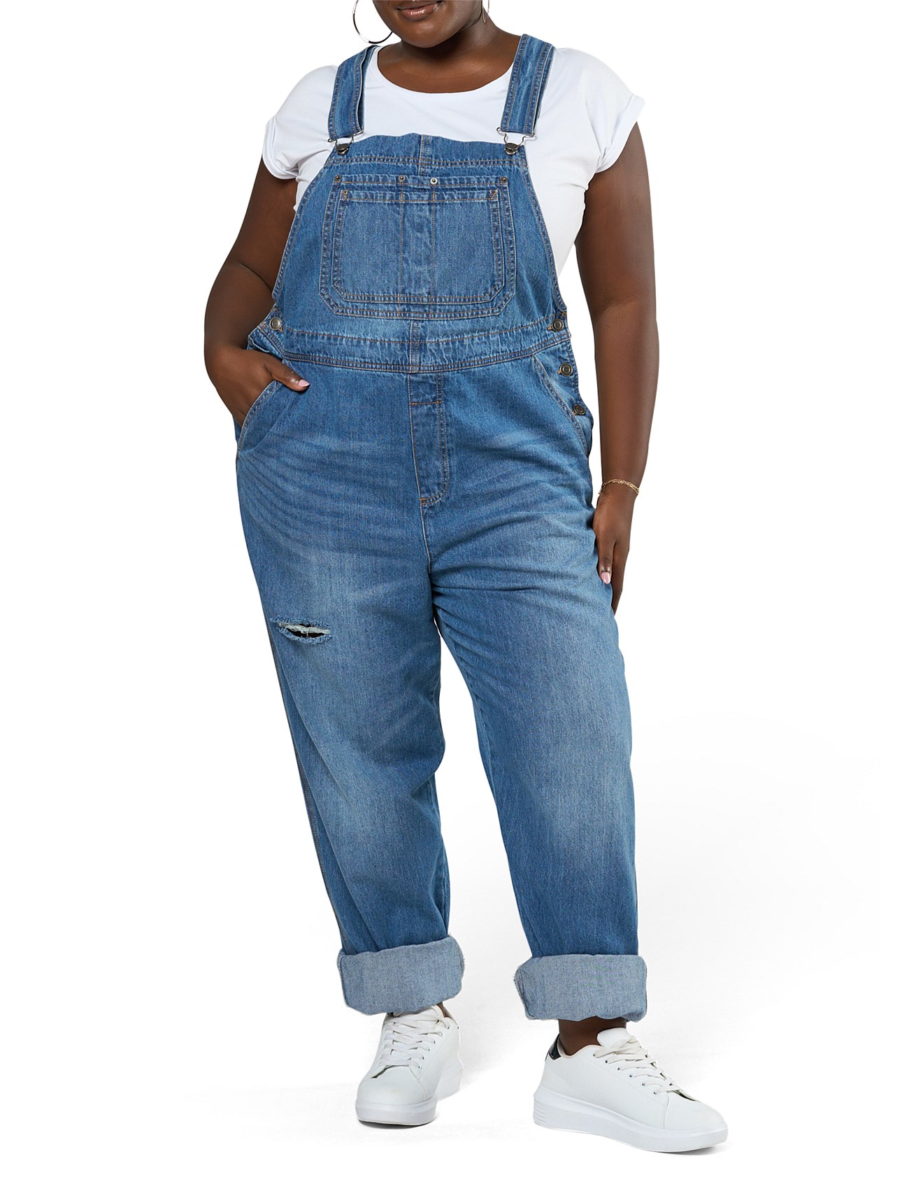 Curve Project Indigo Tonic -Jamie Denim Overalls | David Jones