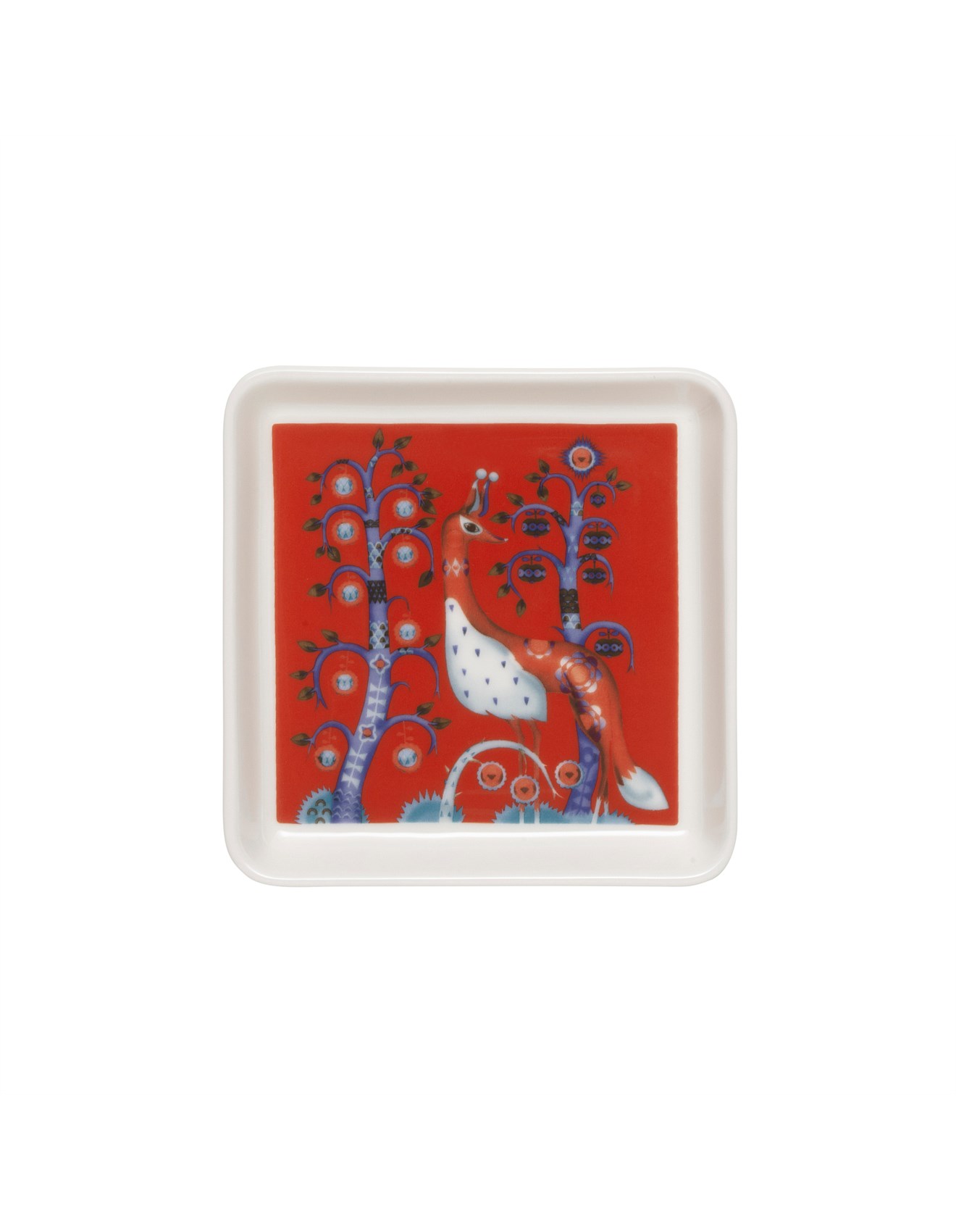 Iittala Taika Plate Square 12x12cm Red | David Jones