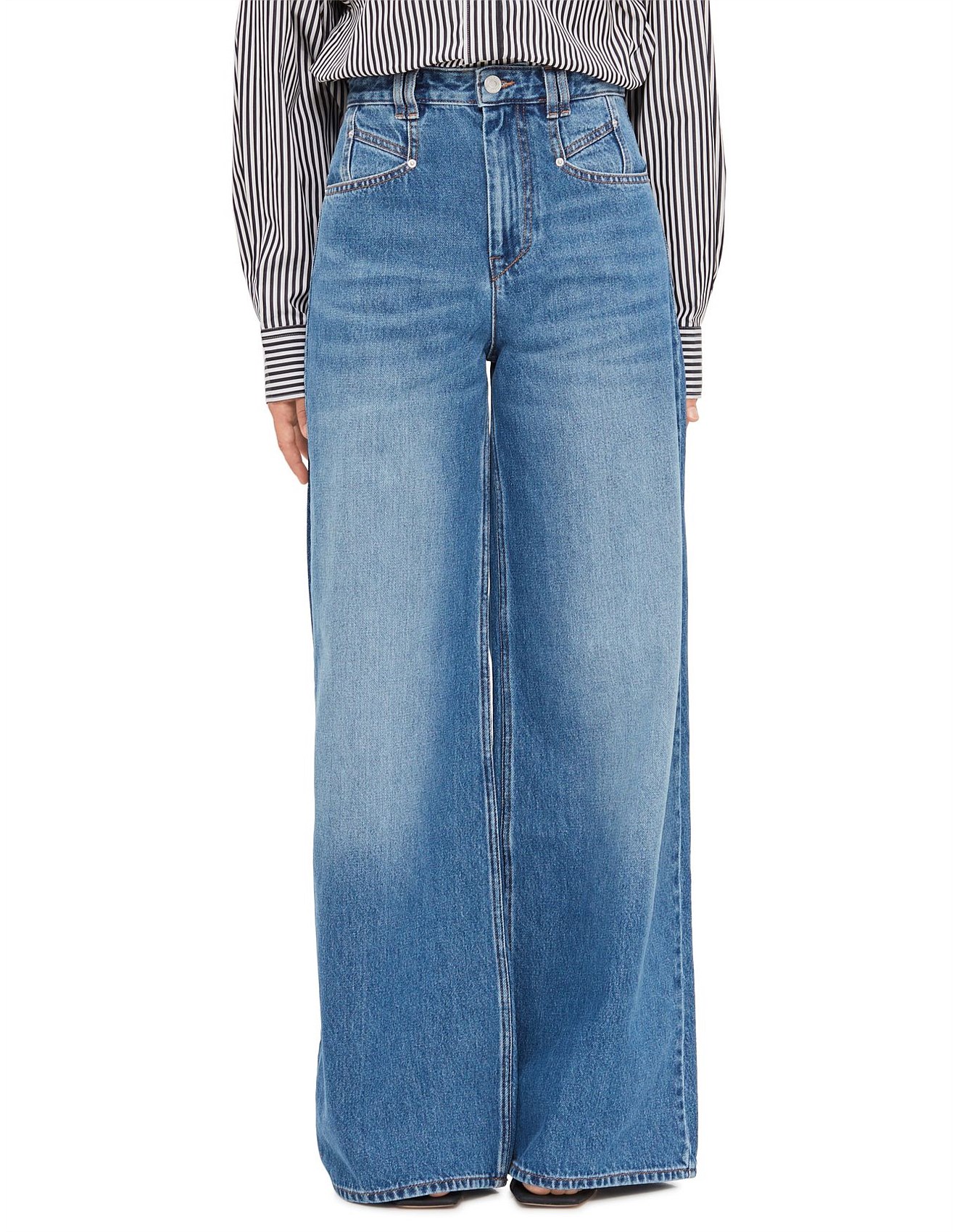 Isabel Marant Lemony Iconic Wide Leg Denim | David Jones