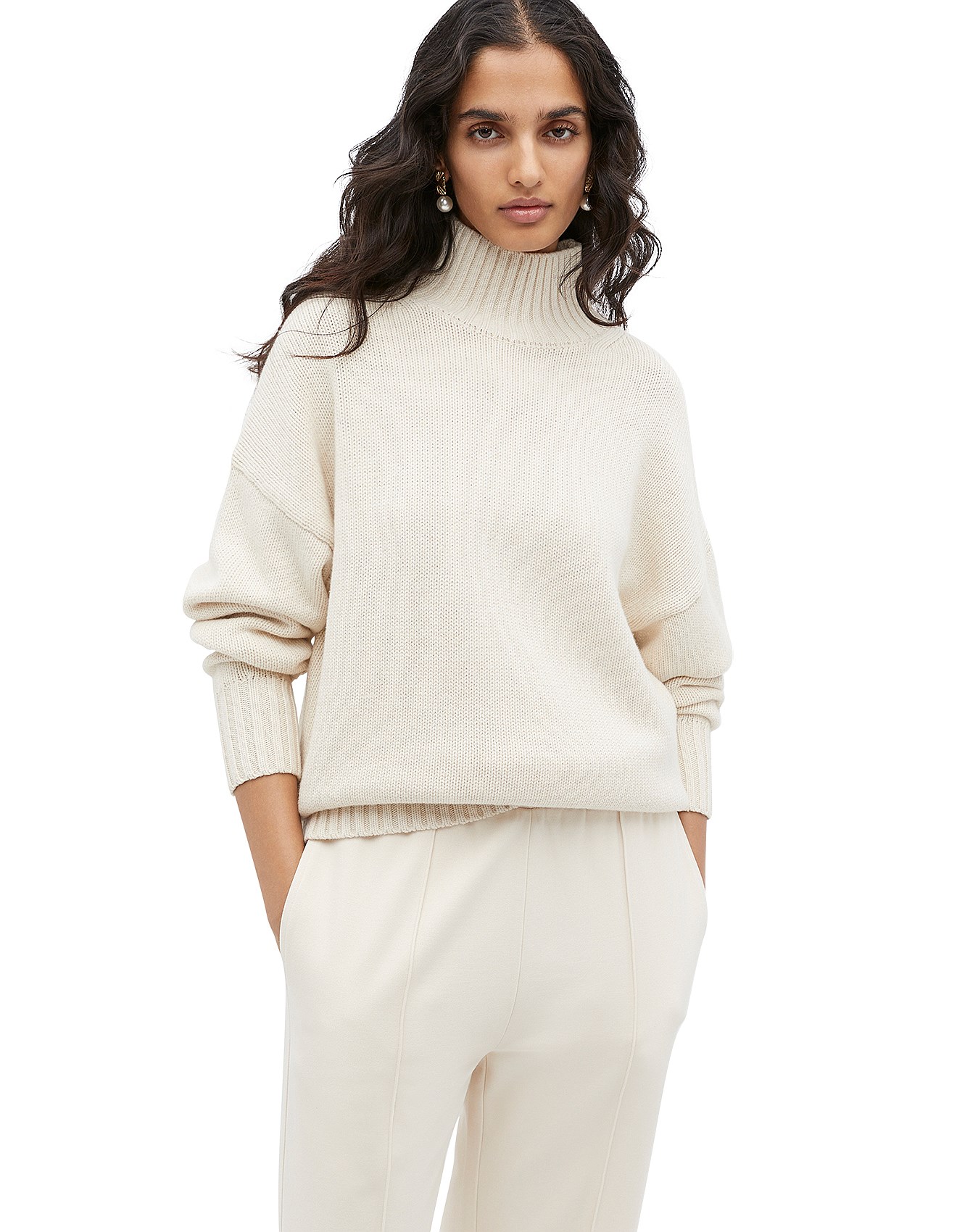 Seed Heritage Mock Neck Oversized Knit | David Jones
