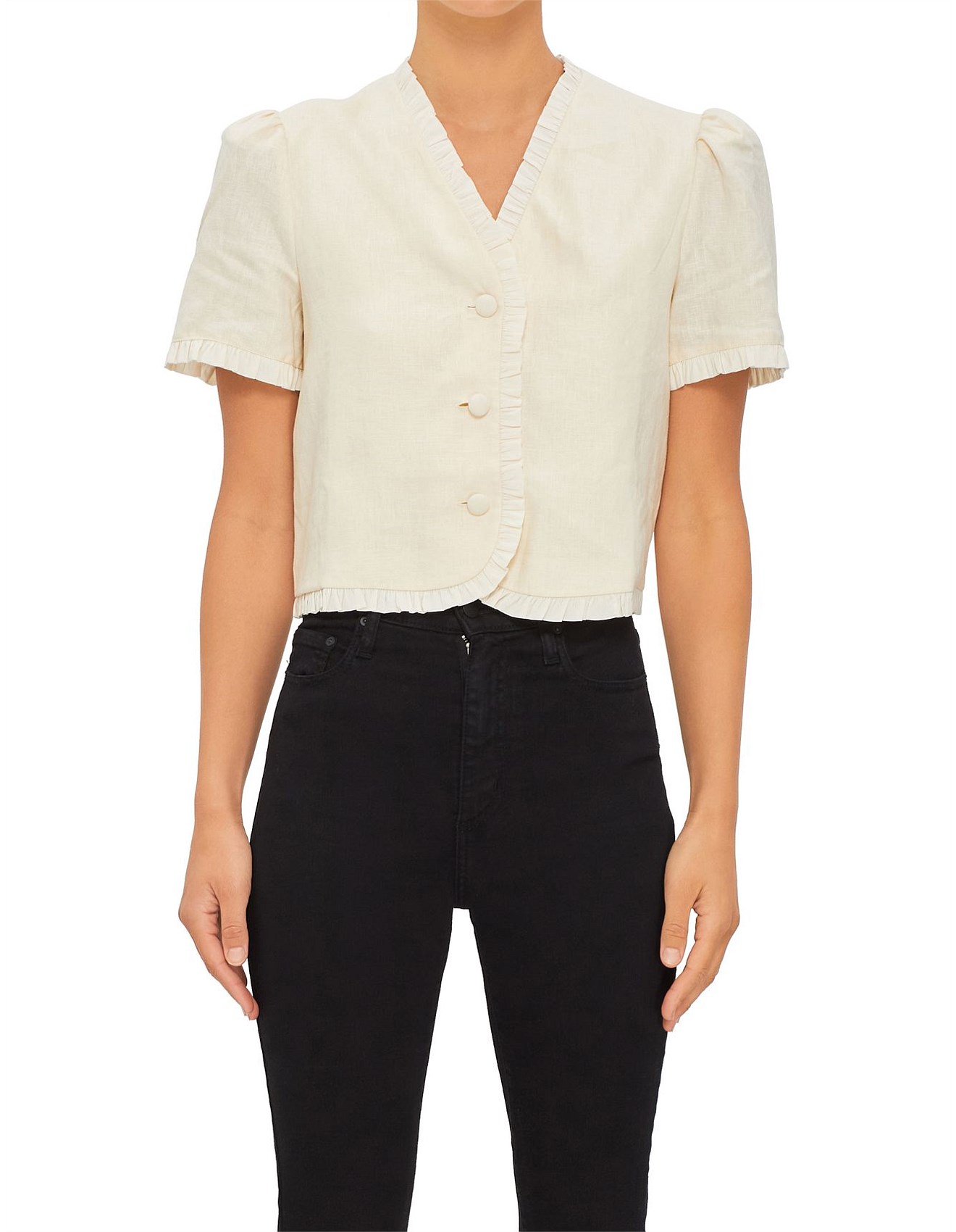Reformation Bess Linen Top | David Jones
