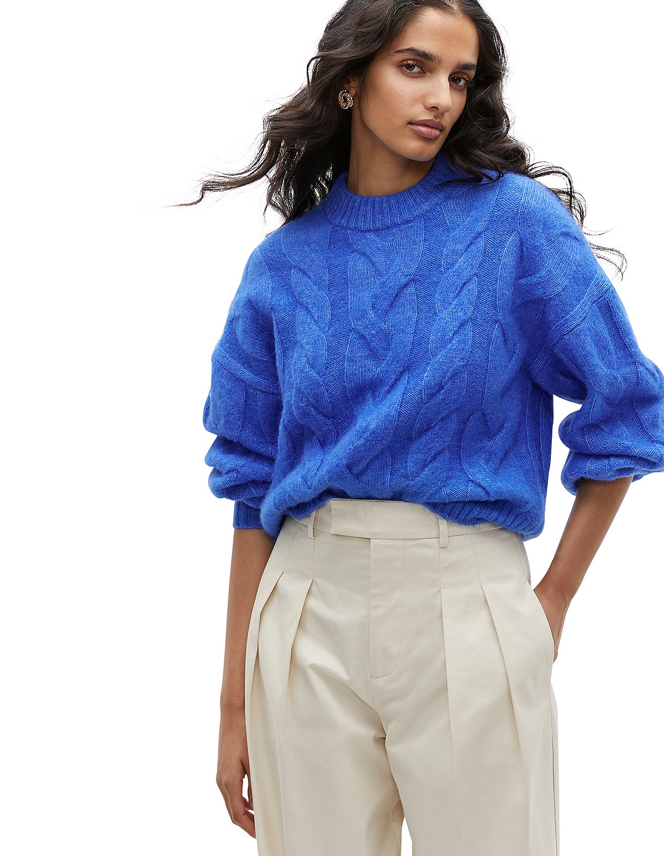 Seed Heritage Slouch Cable Knit Sweater | David Jones