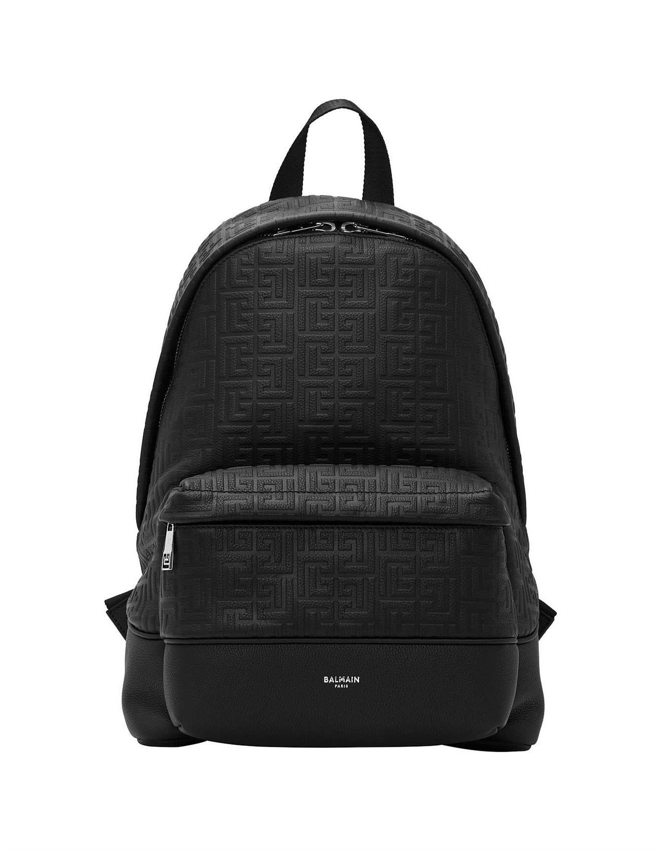 Balmain Grained Leather Monogram Backpack | David Jones