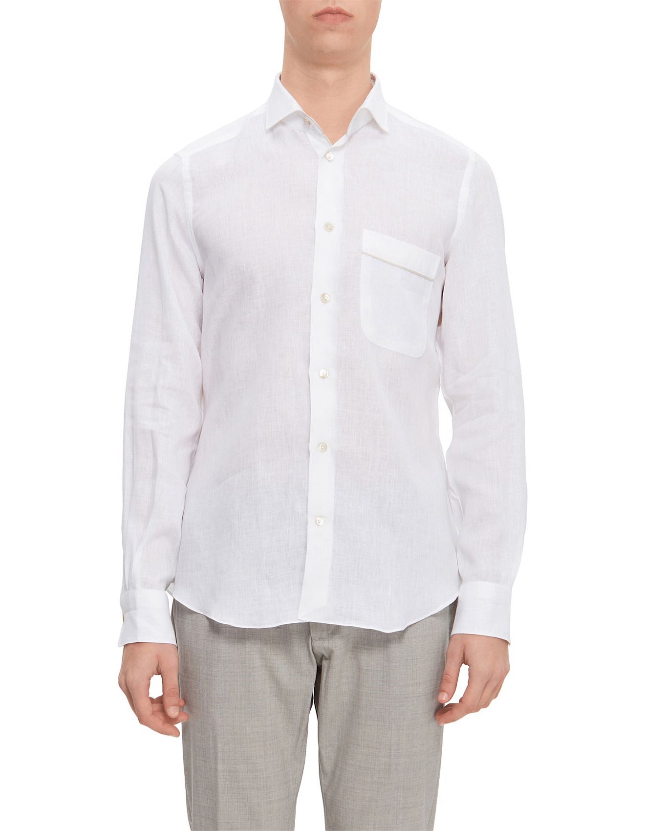 Eleventy Linen Dandy Shirt | David Jones