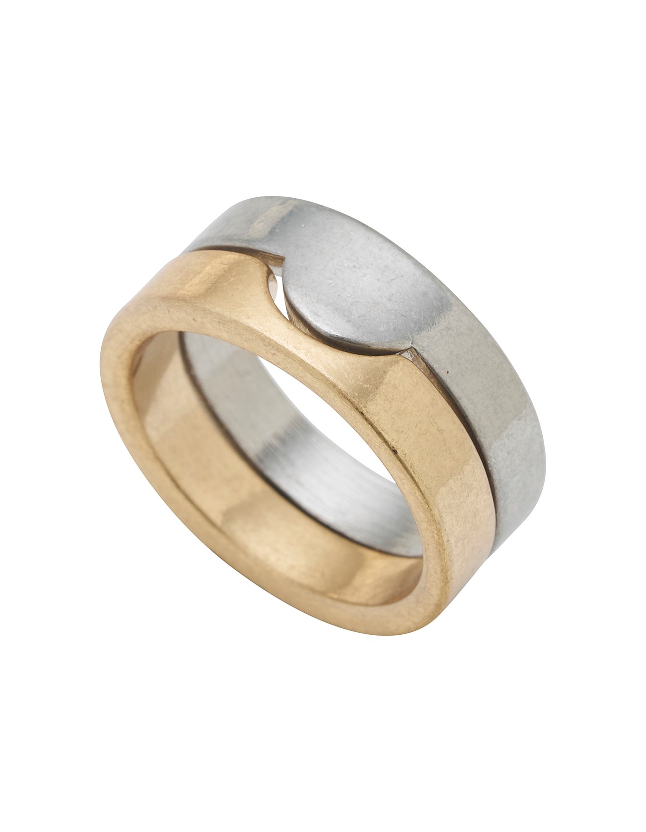 Alta Linea Fitted Two Tone Ring Set | David Jones