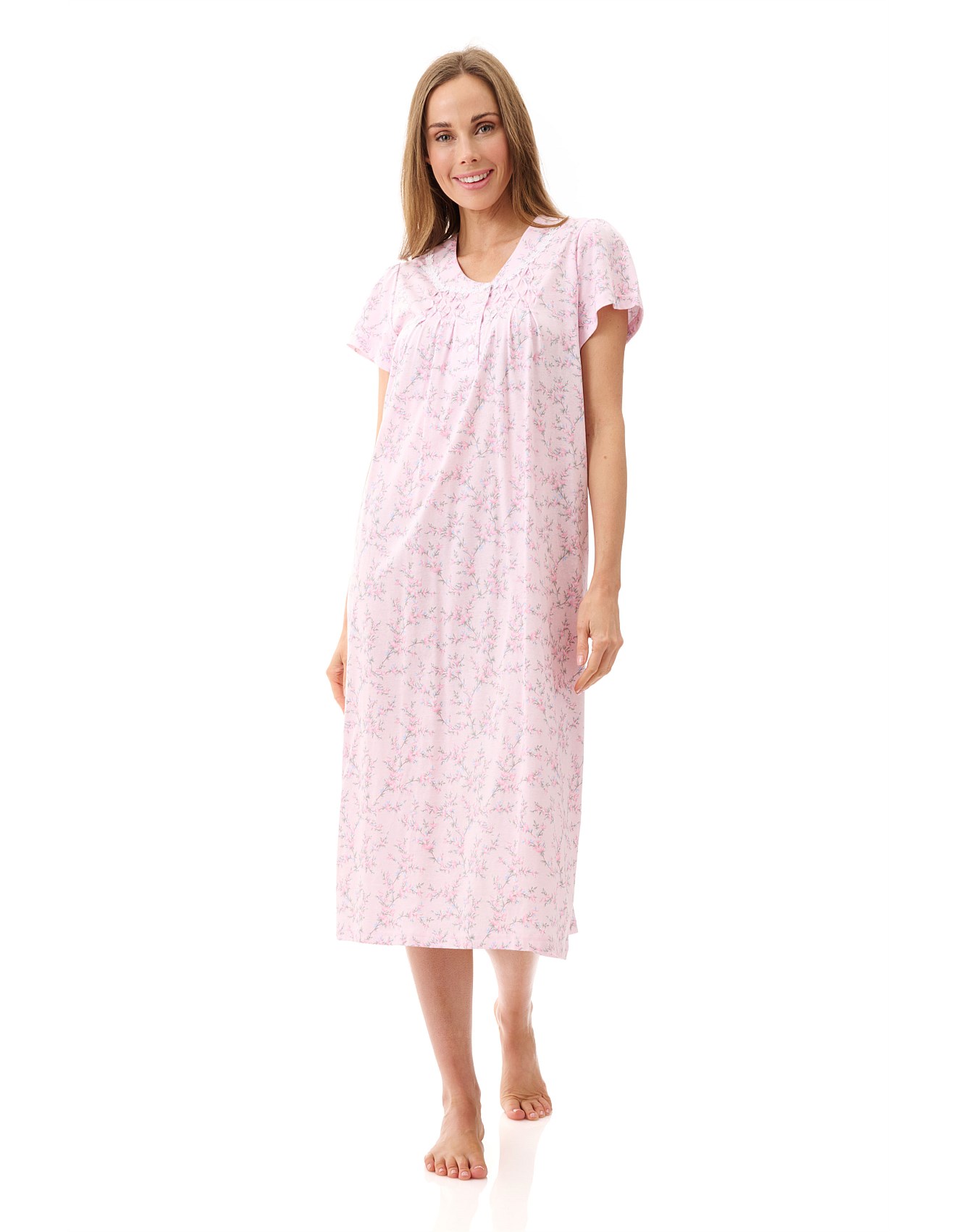 Givoni Short Sleeve Mid Length Nightie | David Jones