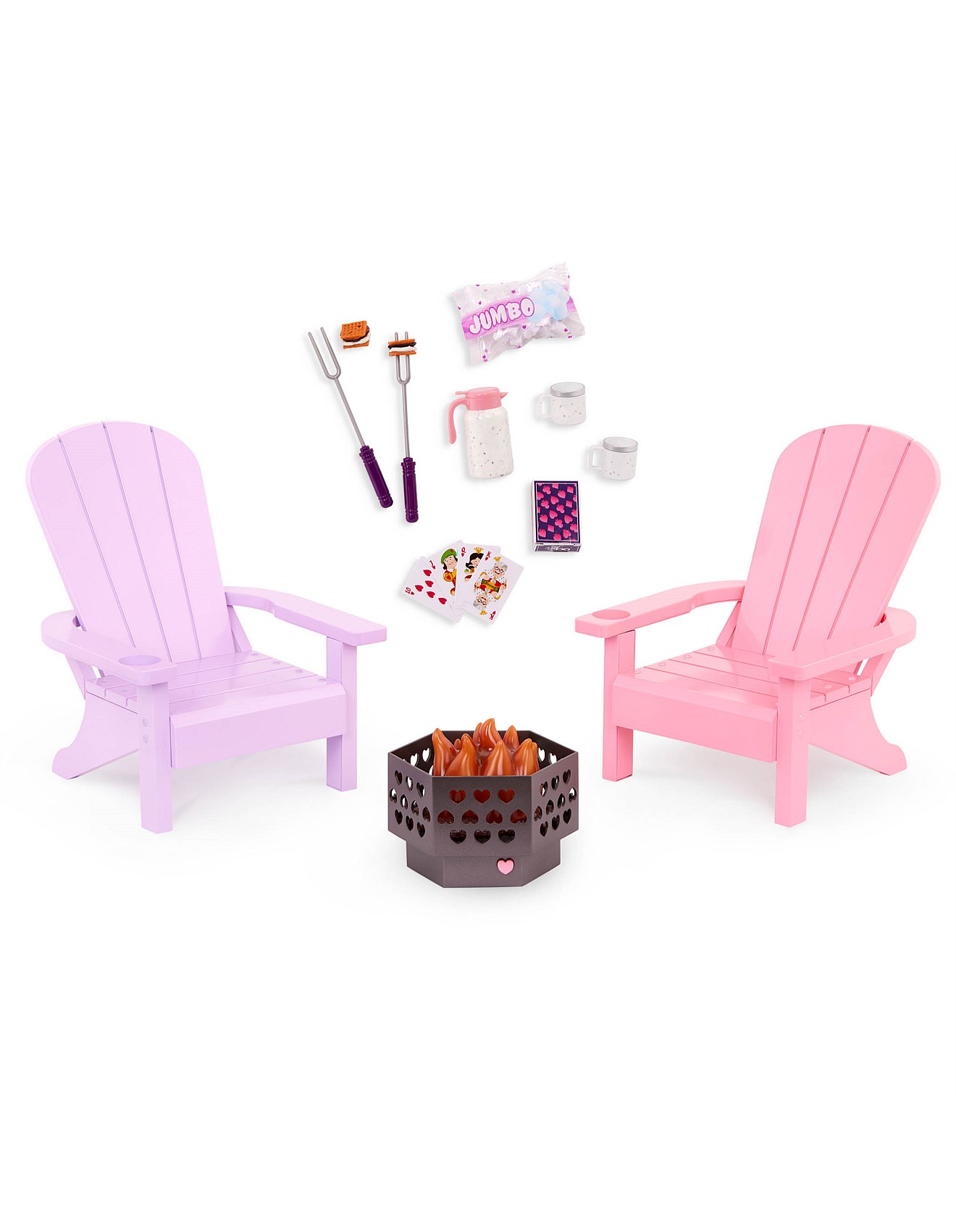 Our Generation Adirondack Chair Set W/fire Pit & Accessories | David Jones
