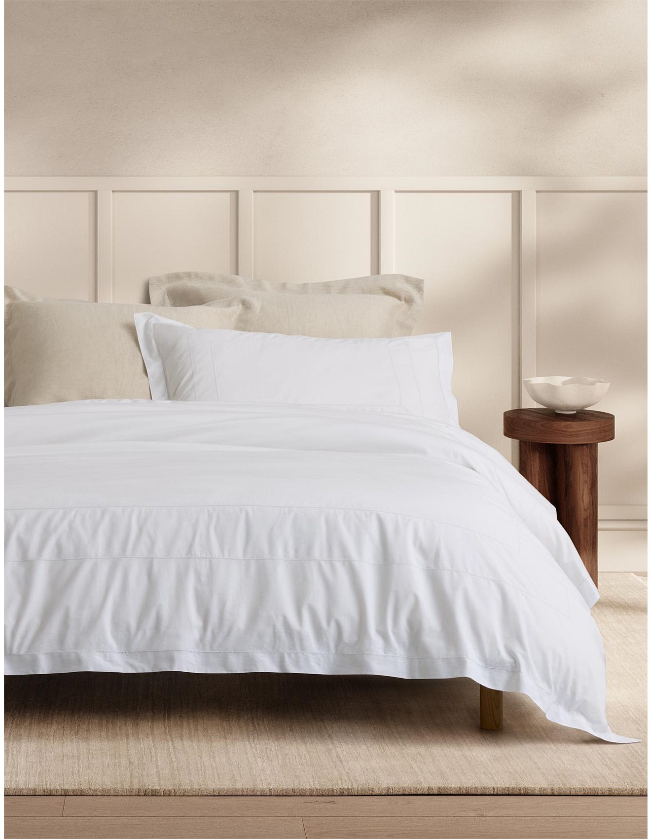 Sheridan Haywood Quilt Cover & Sheet Bedding Set Queen In White | David ...
