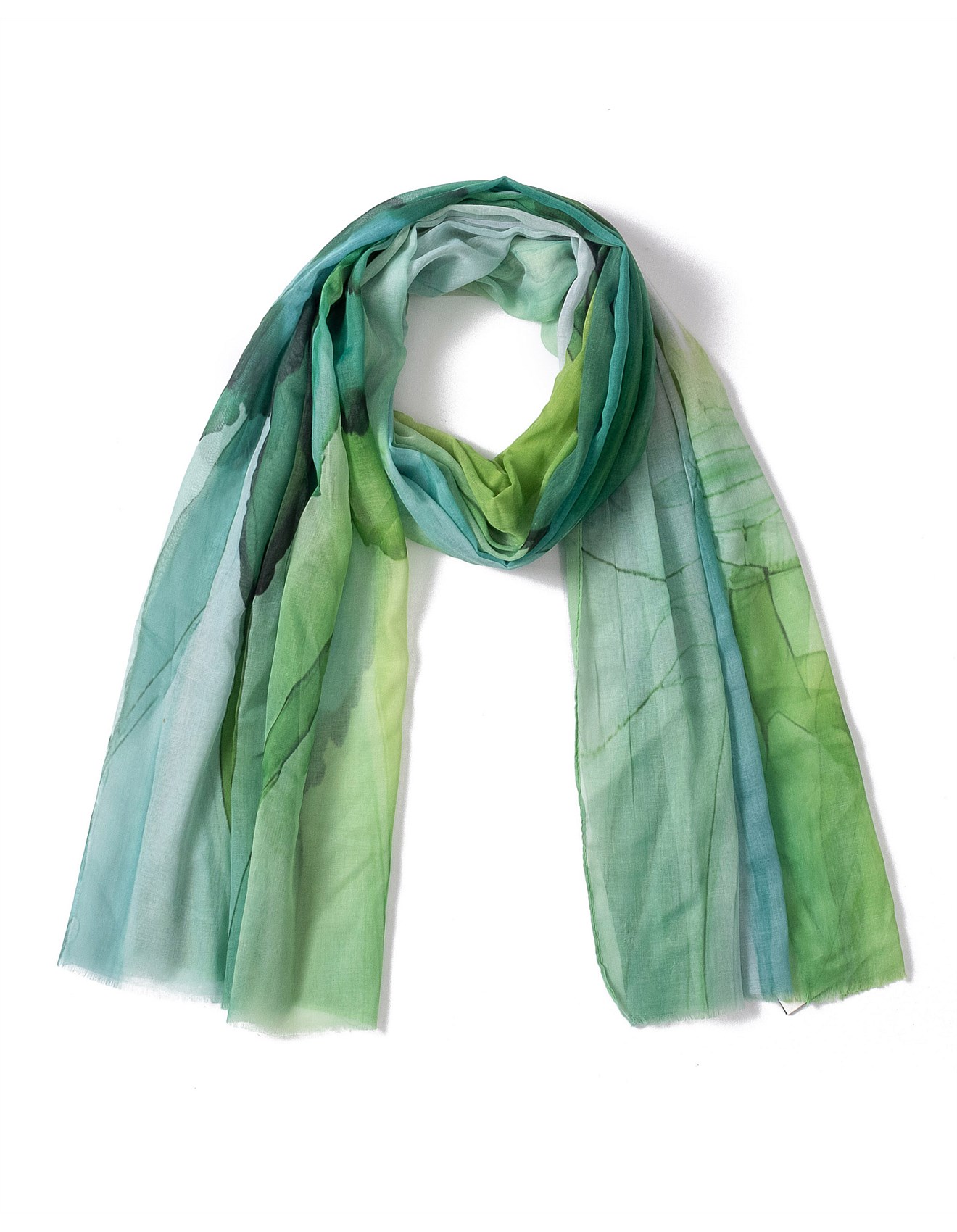 Gregory Ladner Watercolour Oblong Scarf | David Jones