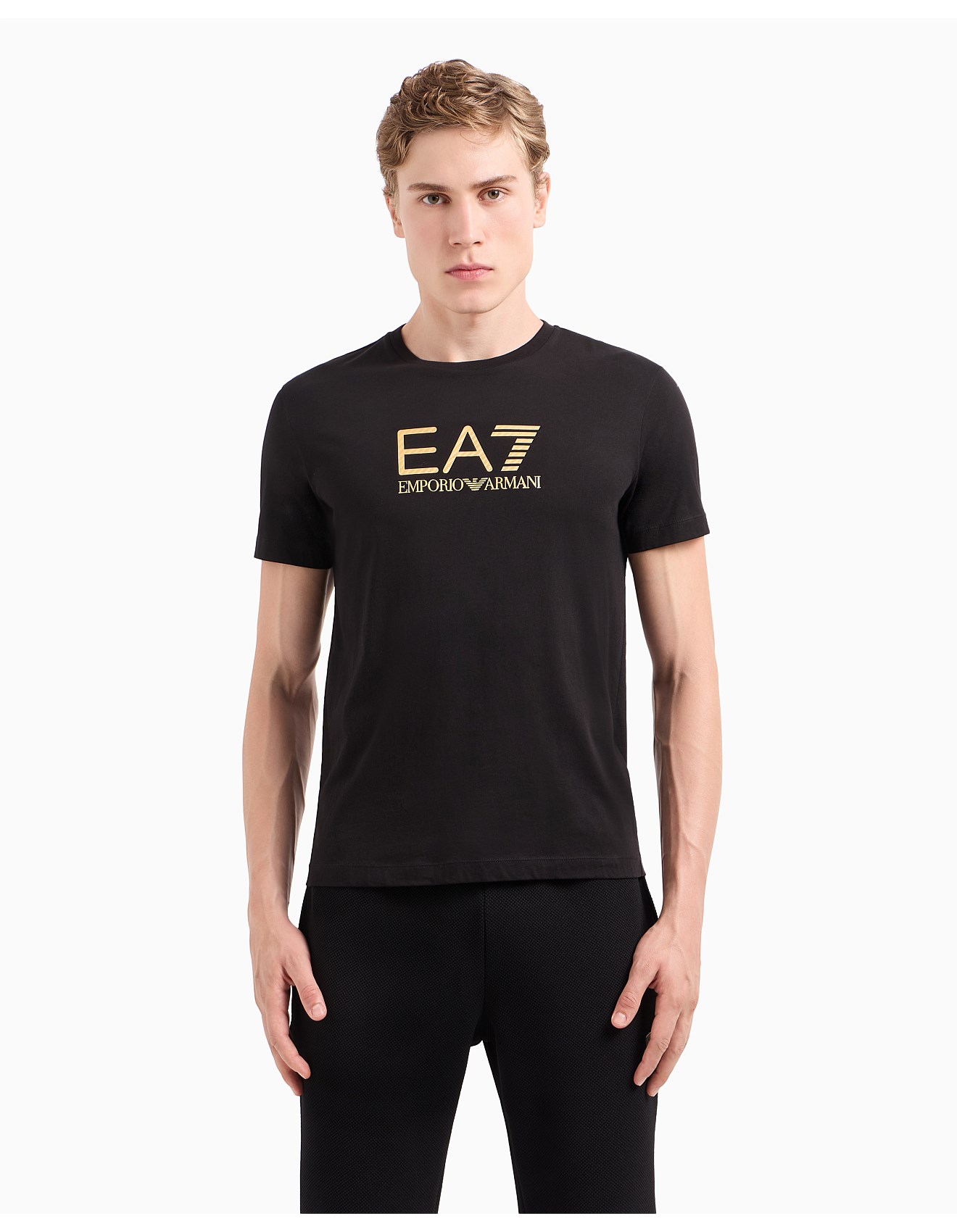Ea7 Gold Logo Tee | David Jones